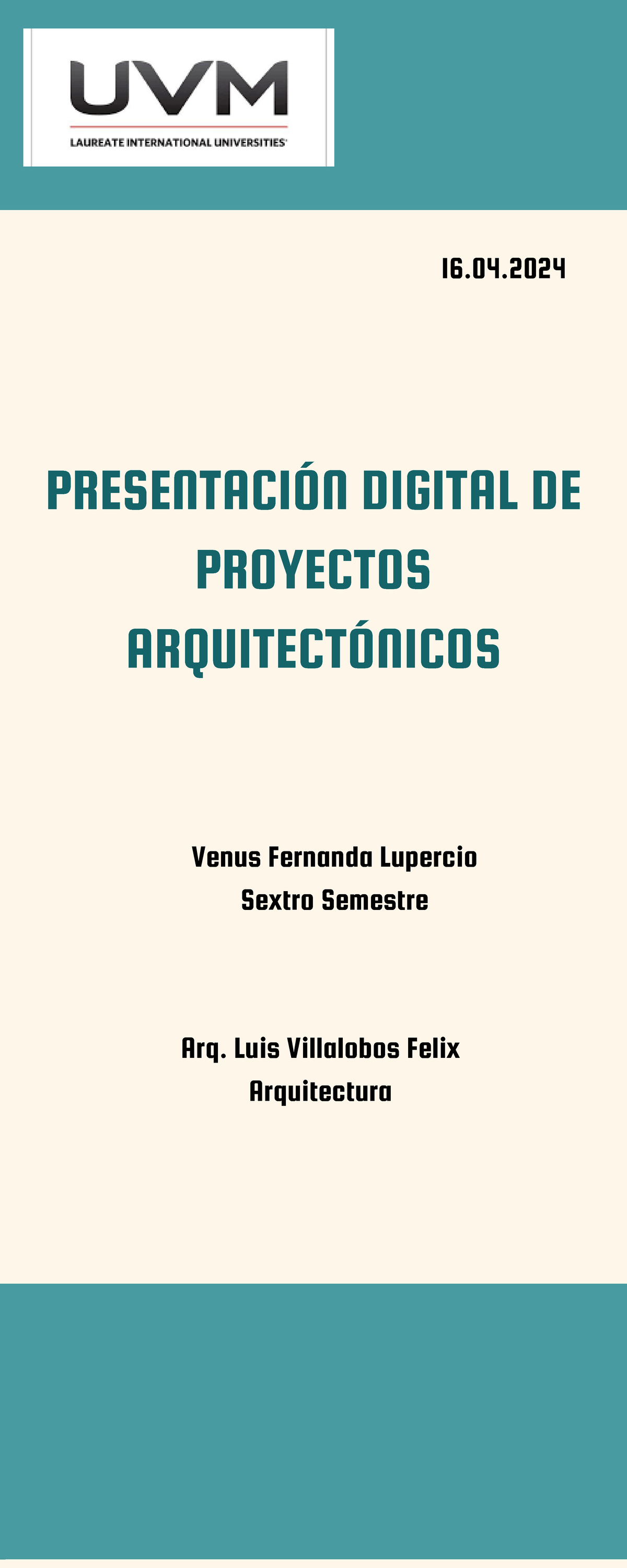 A2 VFL - Presentacion digital de proyectos arquitectonicos-actividad 2 - Proyecto arquitectónico ...