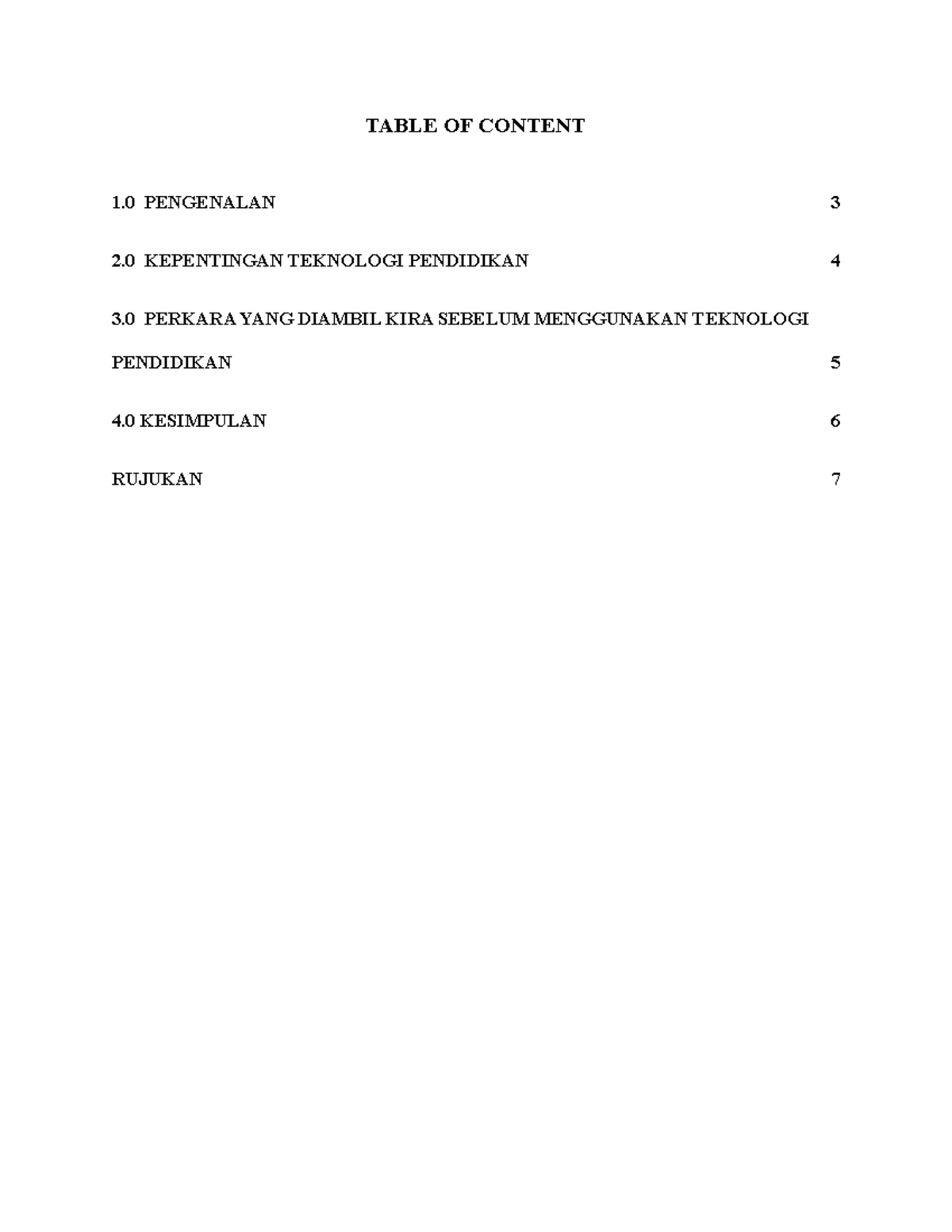 Digital Technology 1 - 2nd Assignment - TABLE OF CONTENT 1 PENGENALAN 3 ...