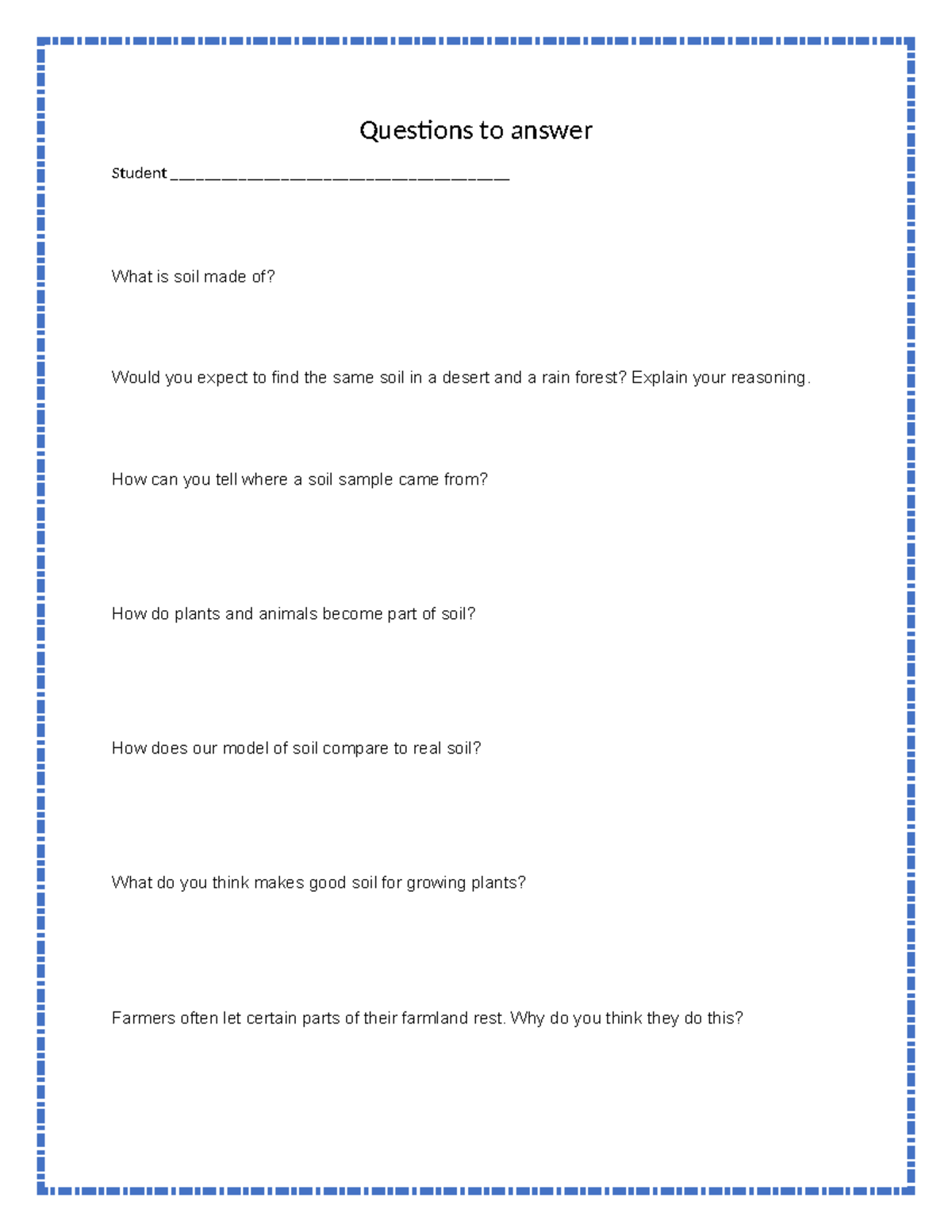 Joshua Mitchell - question prompts - Questions to answer Student - Studocu