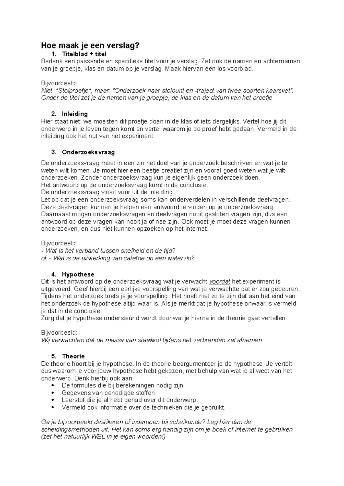 Hoe maak je een verslag natuurkunde - Hoe maak je een verslag ...