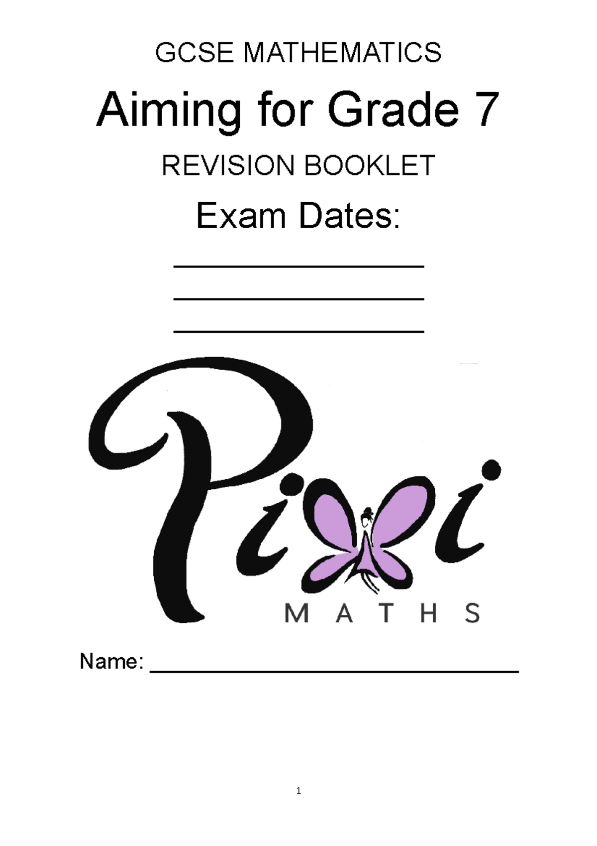 Revision Guide Aiming for Grade 7 - GCSE MATHEMATICS Aiming for Grade 7 ...