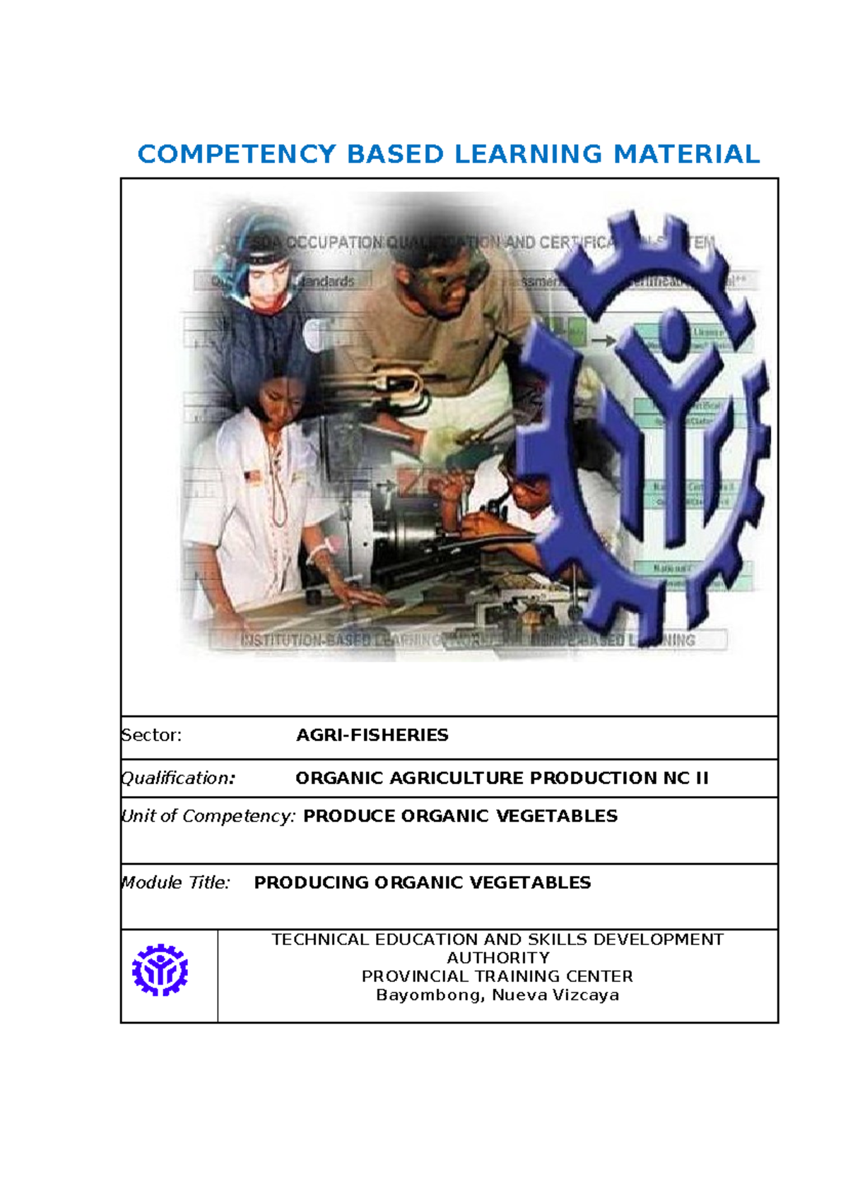 Produce Organic Vegetables 2013 - This module contains training ...