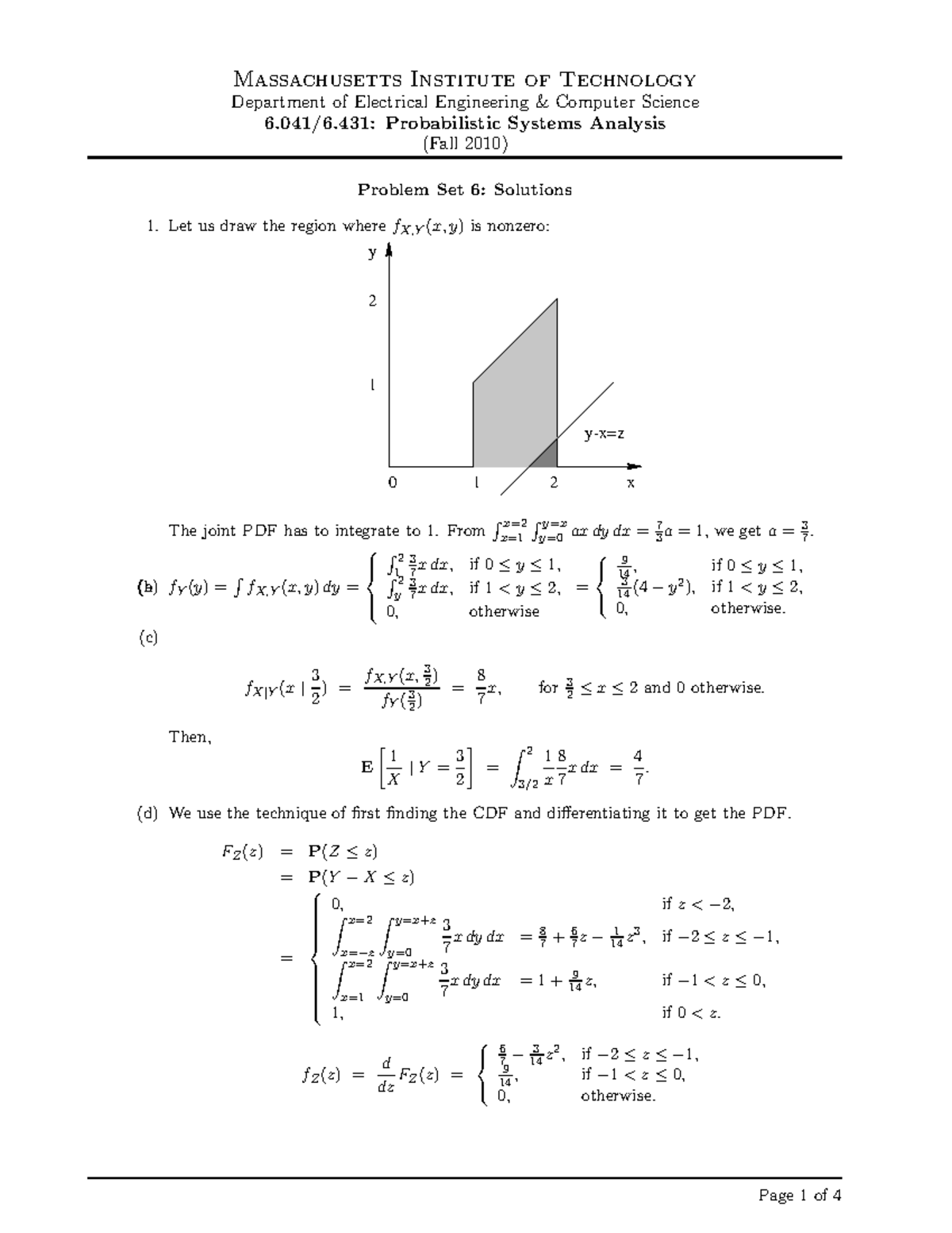 MIT6 041F10 assn06 sol - Solutions - Department of Electrical ...