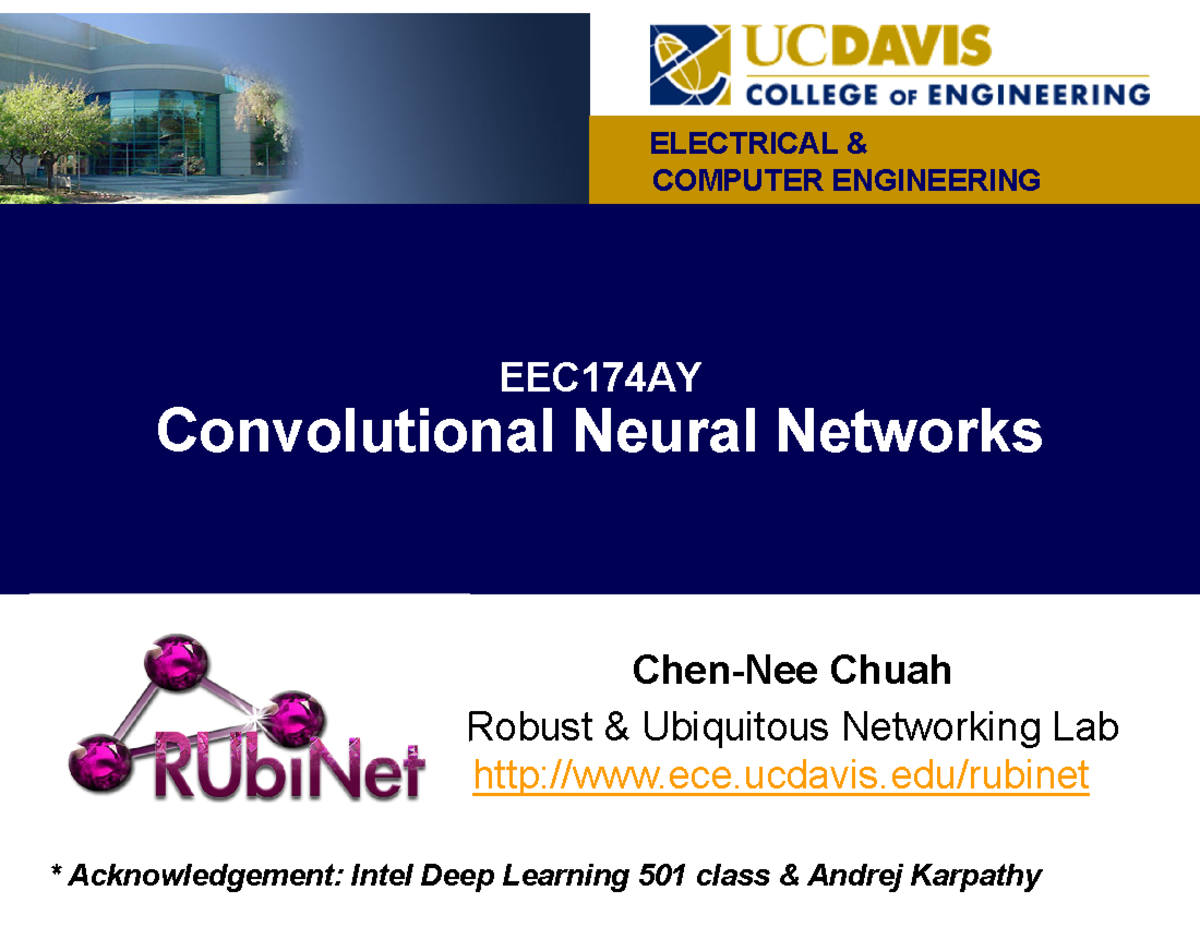 W4L1 Convolutional Neural Networks - EEC174AY Convolutional Neural ...