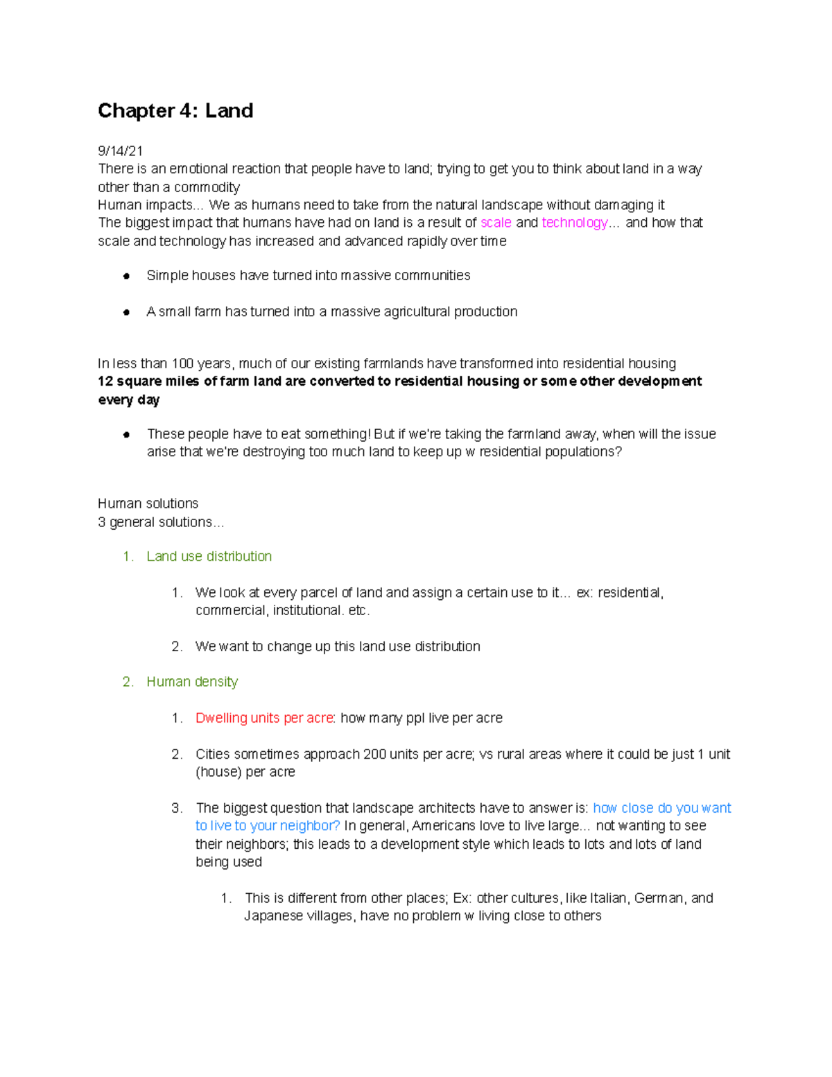 Chapter 4 Land - Chapter 4: Land 9/14/ There is an emotional reaction ...