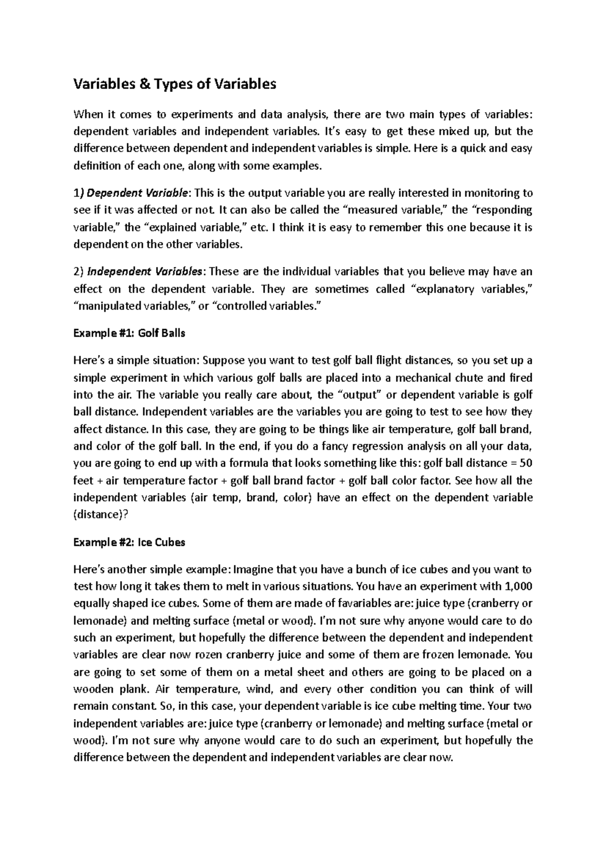 Variables AND Types OF Variables IN Research - Variables & Types of Variables When it comes to ...