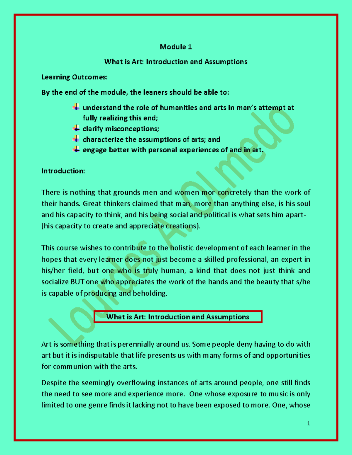 Module 1 Art App - Credits to the rightful owner I don’t own this, this ...