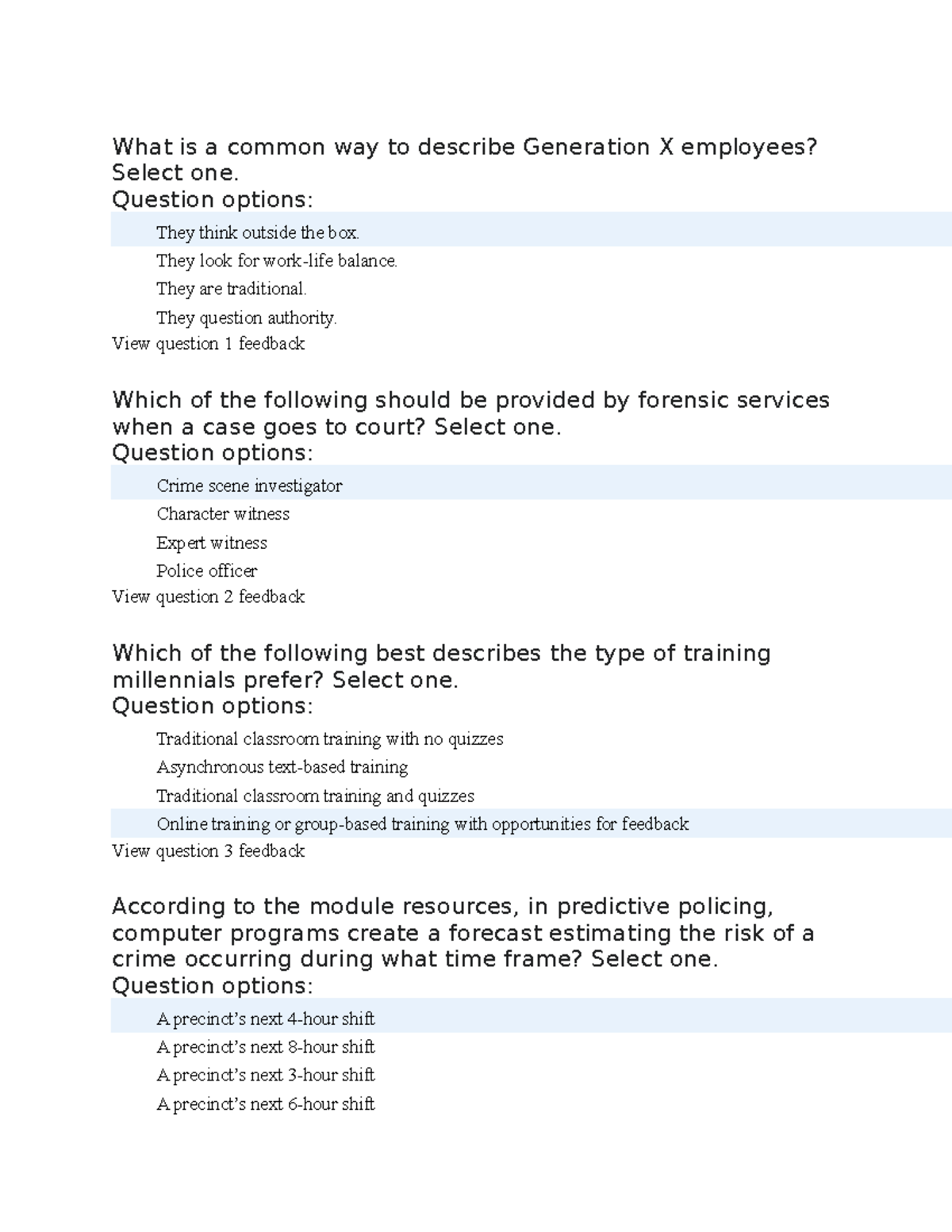 2-1 practice quiz - What is a common way to describe Generation X ...