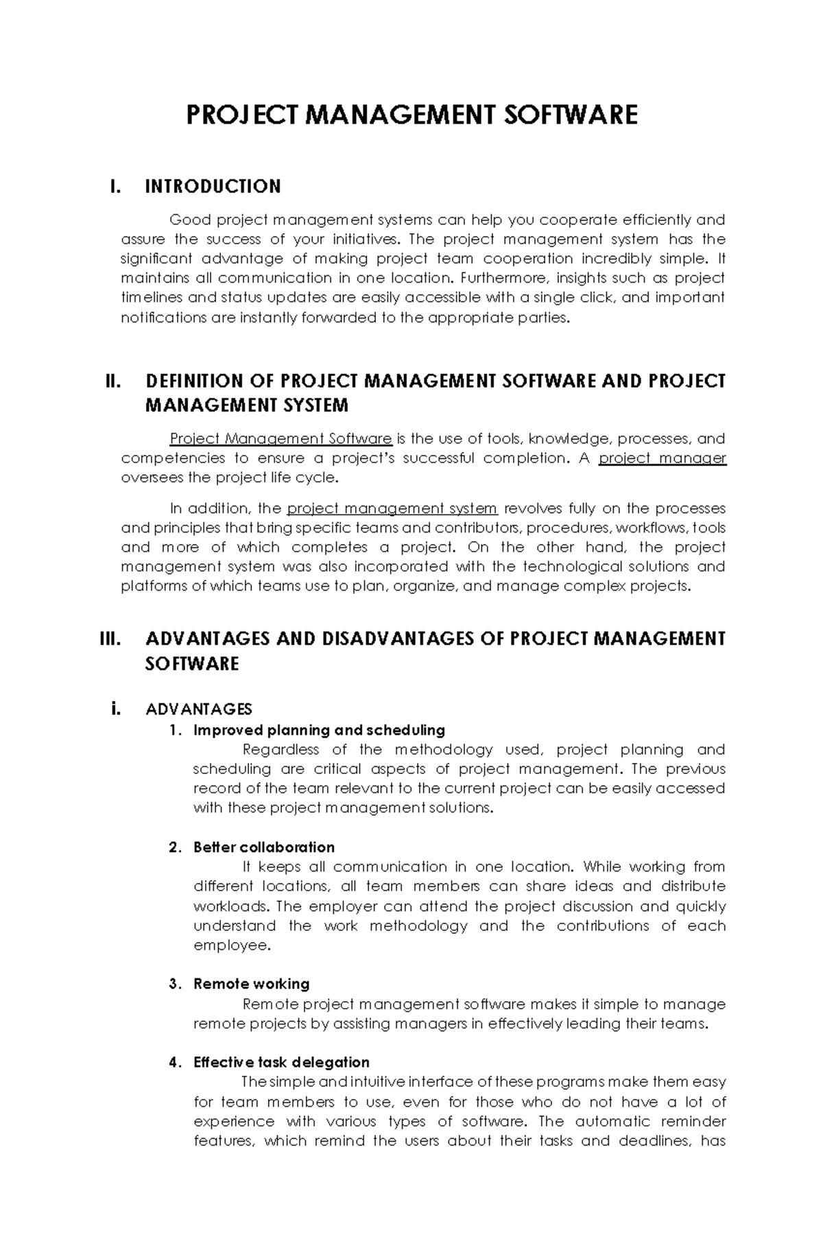 Project- Management- System - PROJECT MANAGEMENT SOFTWARE I ...