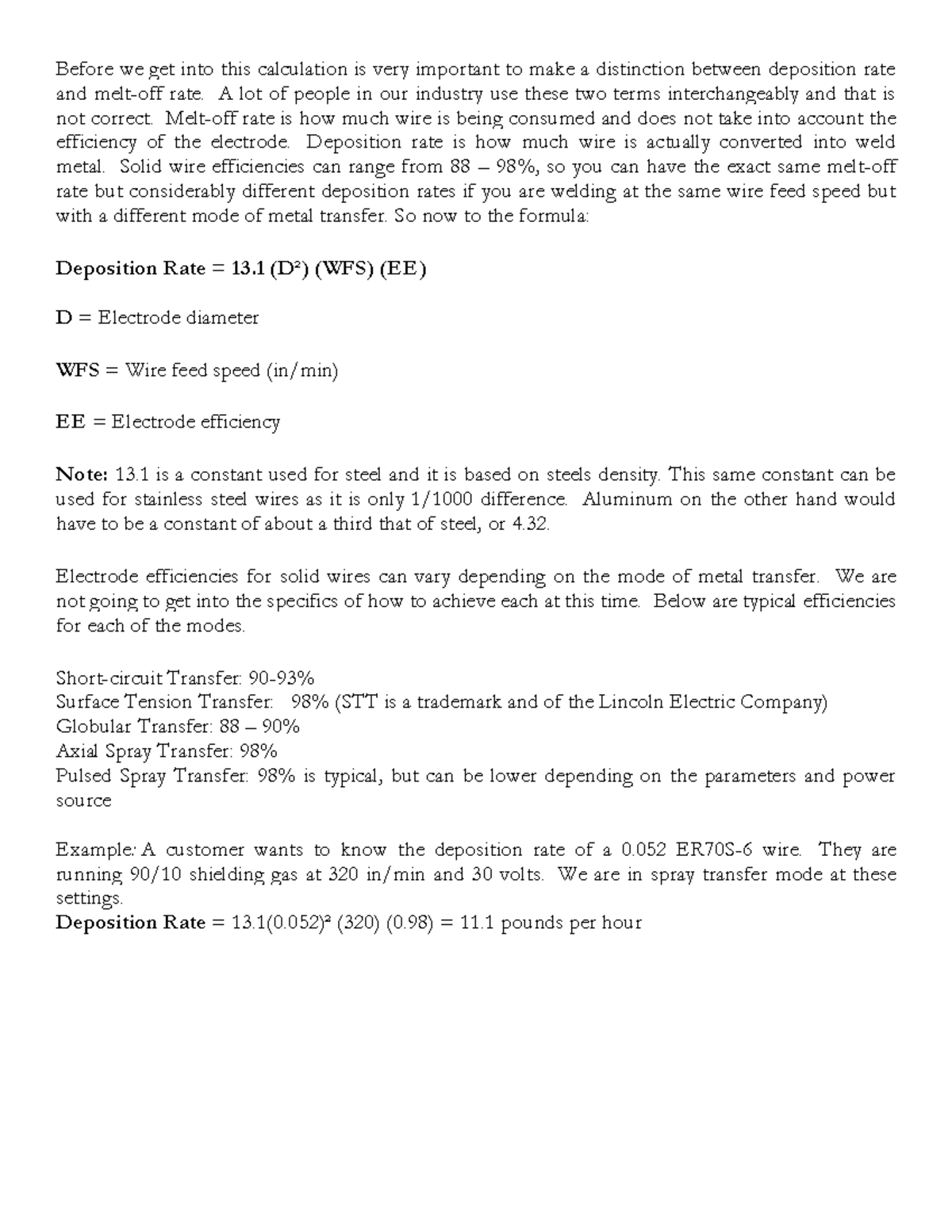 395155915 Deposition Rate docx - Before we get into this calculation is very important to make a ...