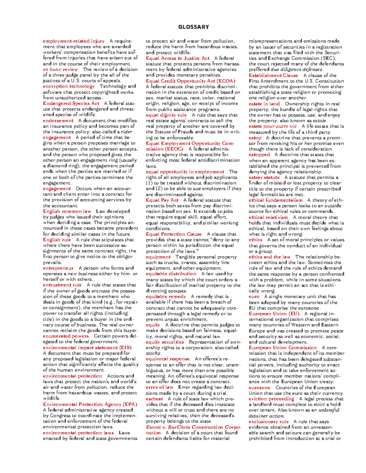 Zlib.pub business-law (1)-327 - GLOSSARY employment-related injury A require- ment that ...