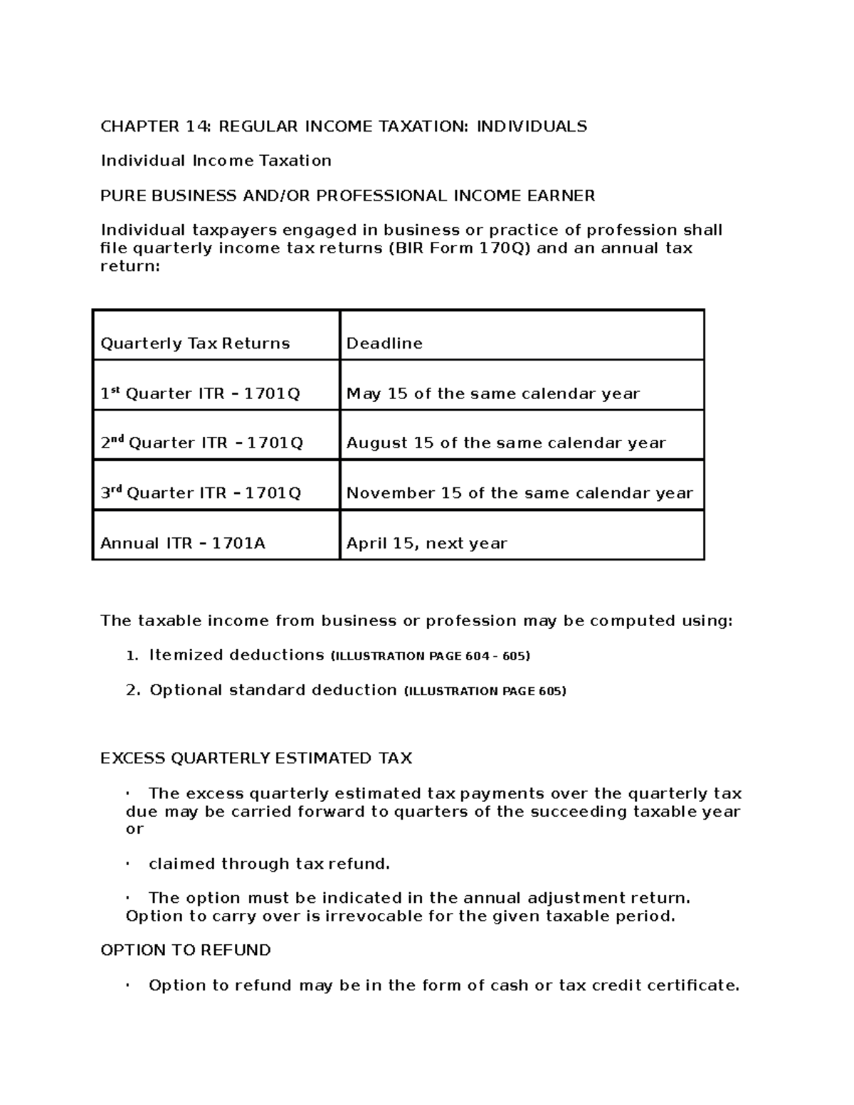 CH14 Taxation Summary 2 - Accountancy - Studocu
