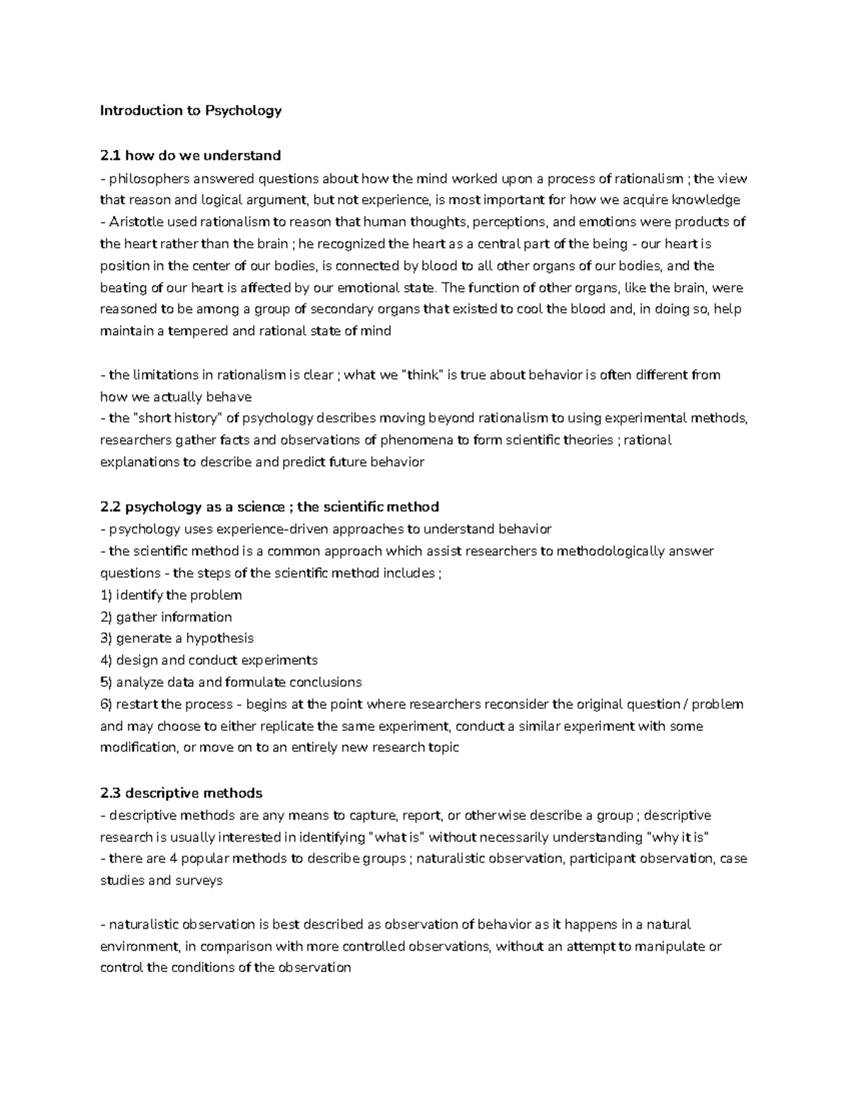 Introduction to Pyschology Module 2 - Introduction to Psychology 2 how ...