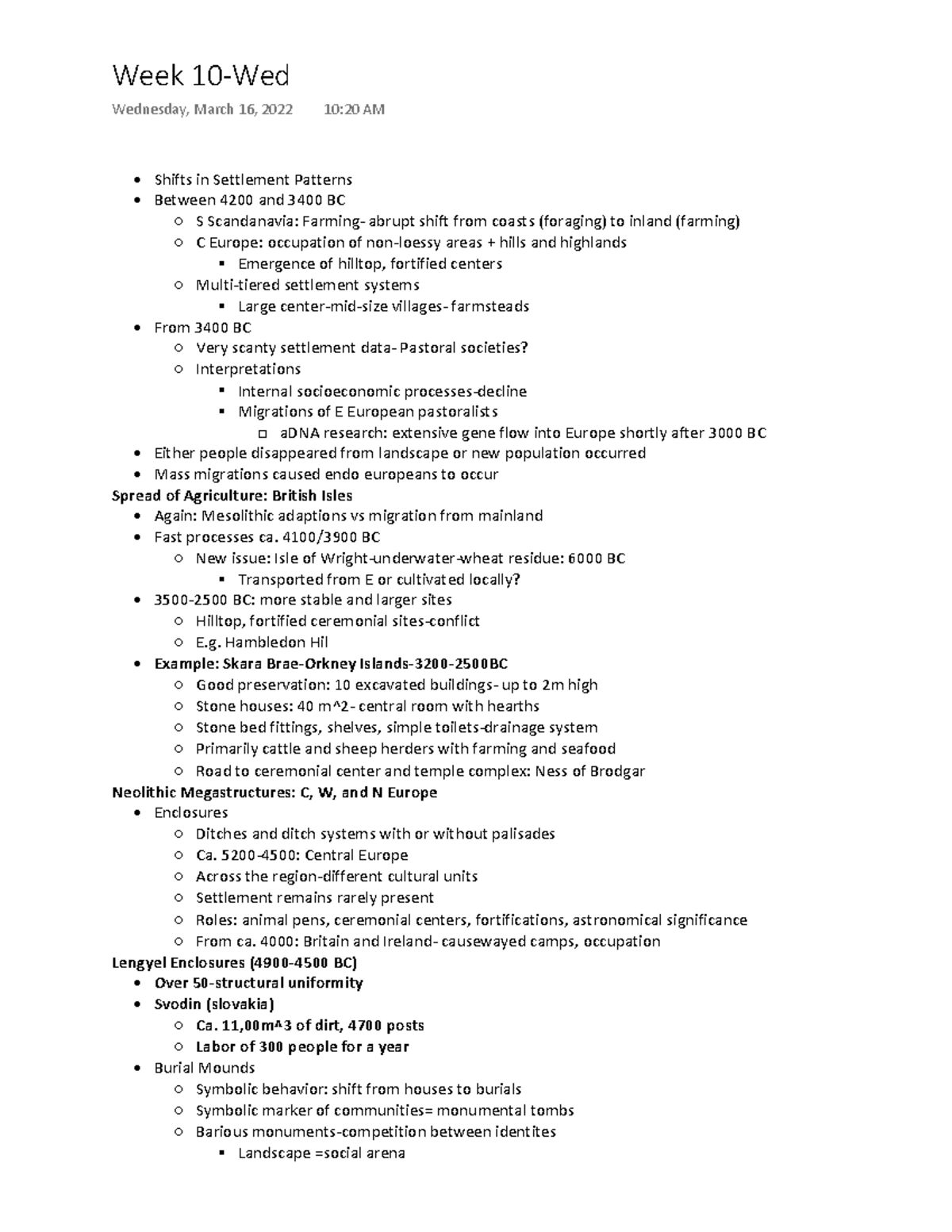 Neolithic Megastructures - Shifts in Settlement Patterns Between 4200 ...