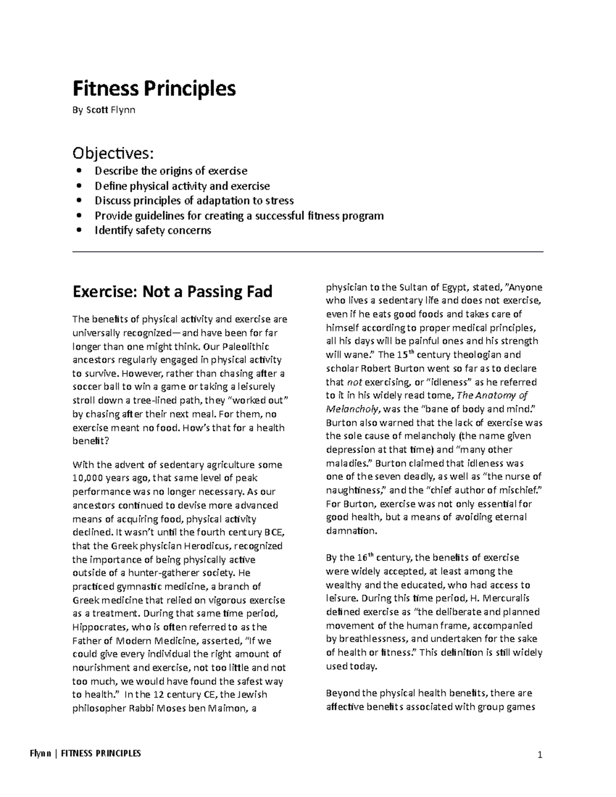 Fitness Principles Dec 2017 - Flynn | FITNESS PRINCIPLES Fitness ...