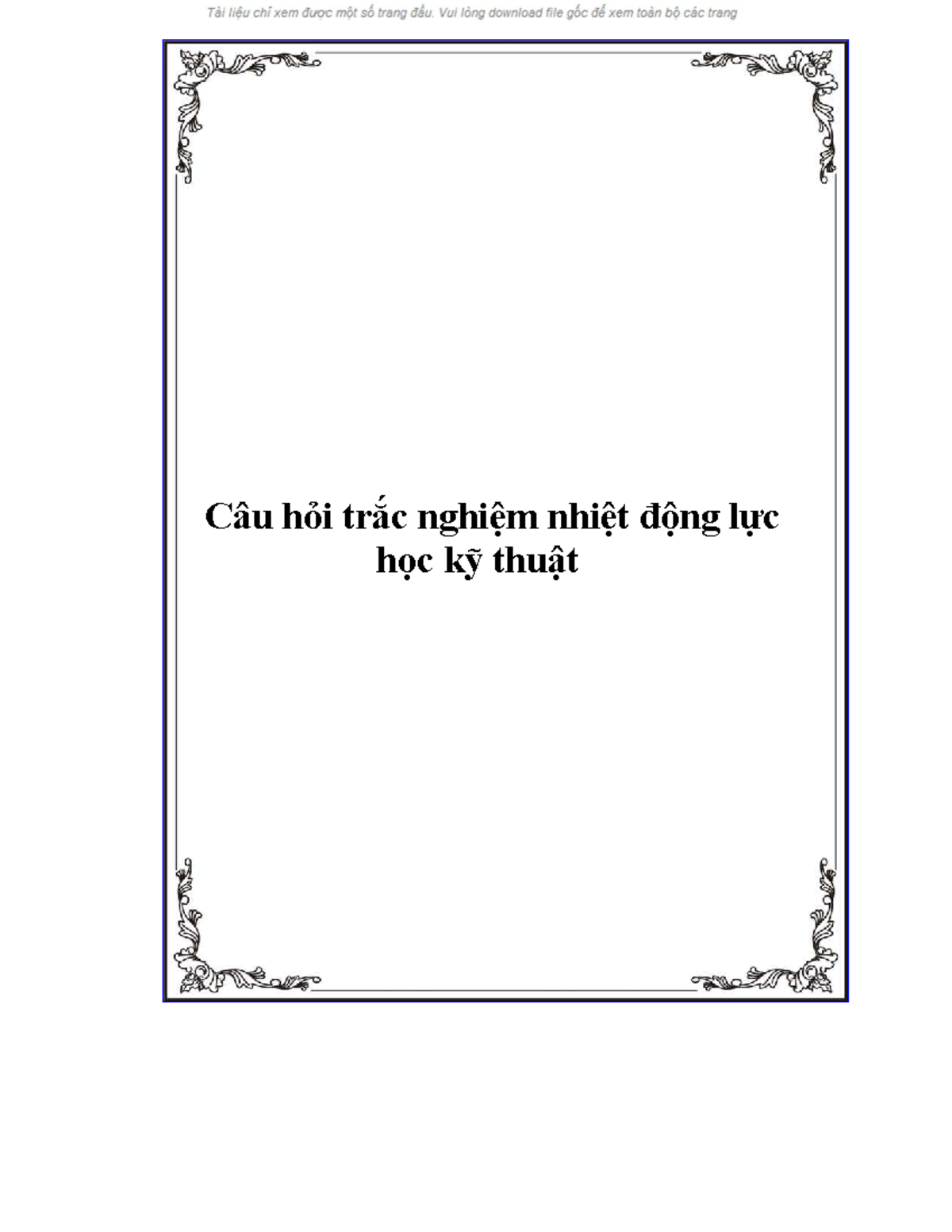 Cau hi trc nghim nhit dng lc hc k - Câu hӓi trҳc nghiӋm nhiӋt đӝng lӵc ...