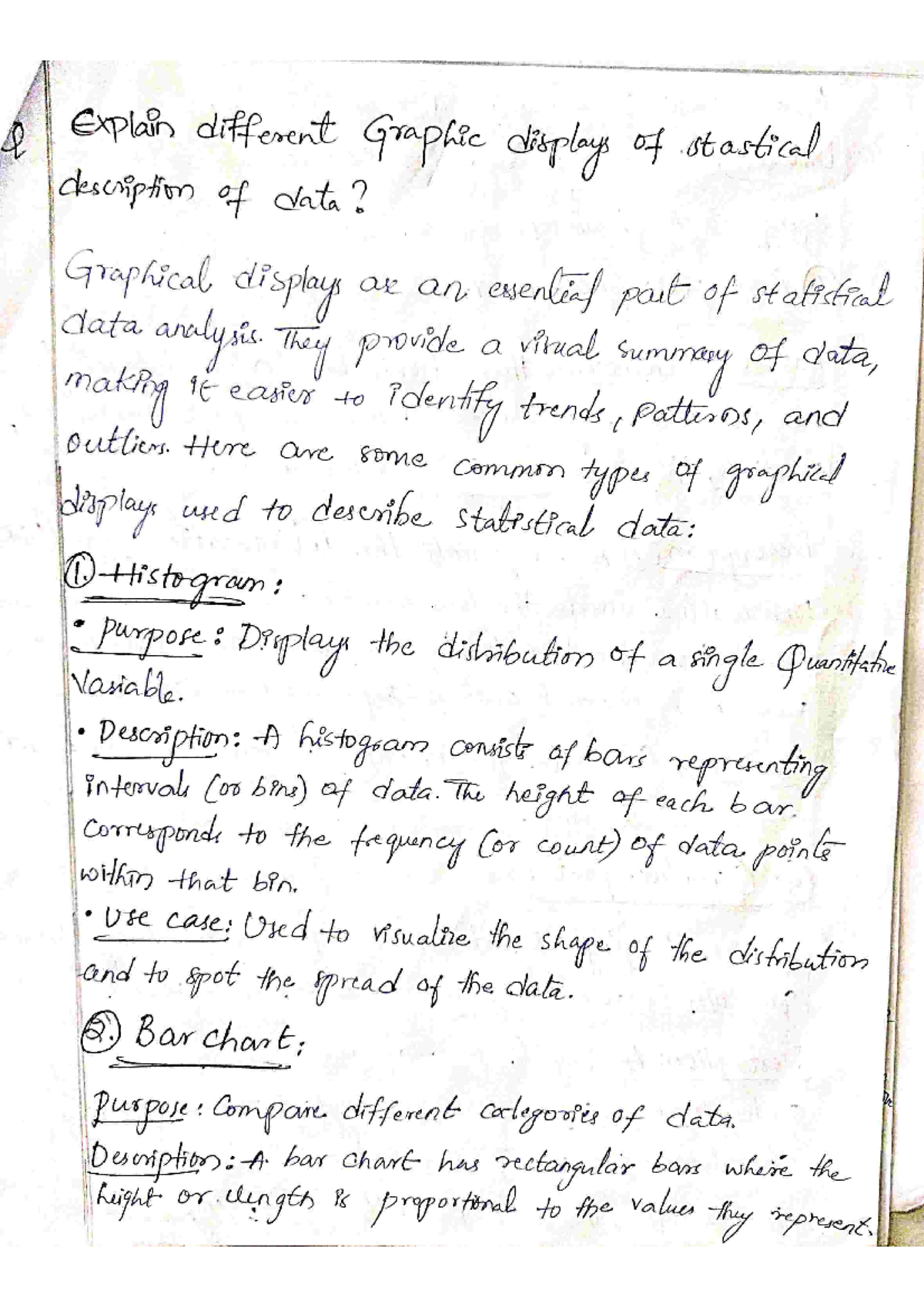 IDS Assignment - Garlic - Explain different Graphic displays of ...