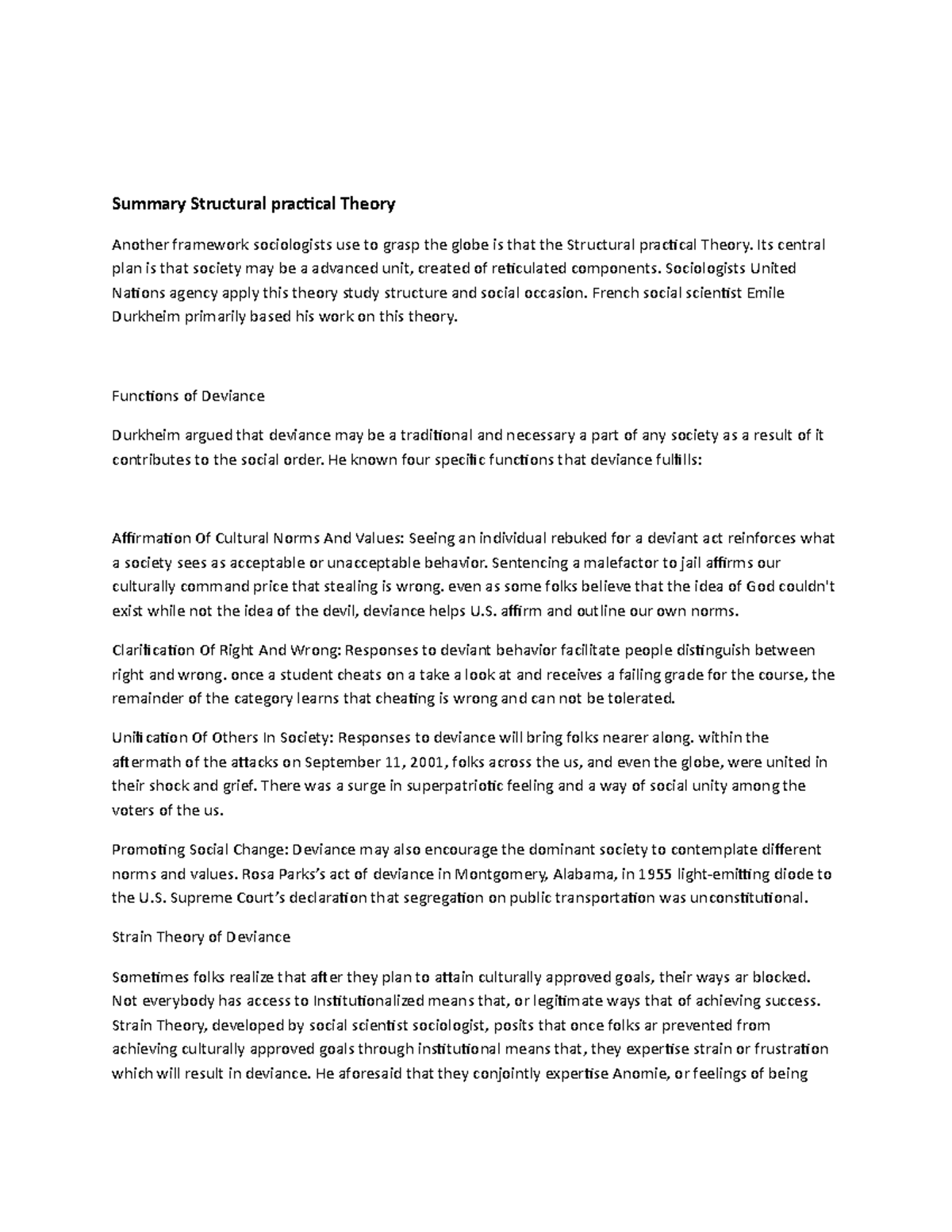 Summary Structural practical Theory - Summary Structural practical ...