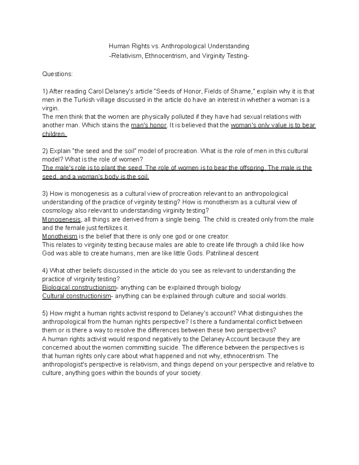 ANT 302- Human Rights vs. Anthropological Understanding 31 Aug - Human ...