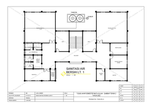 Gamtek Autocad Denah Instalasi Listrik Lantai 1 - LAV. & TEMPAT WUDU ...