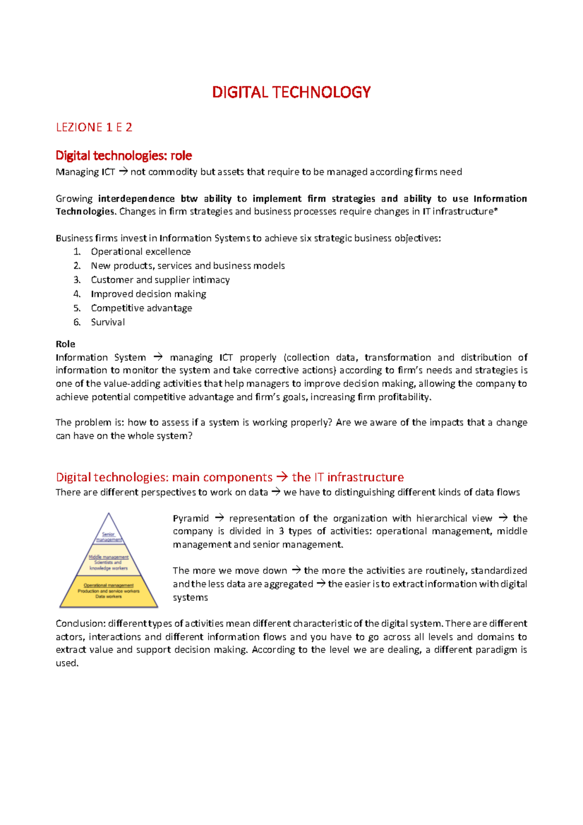 Digital Technology 2021/2022 - DIGITAL TECHNOLOGY LEZIONE 1 E 2 Digital ...