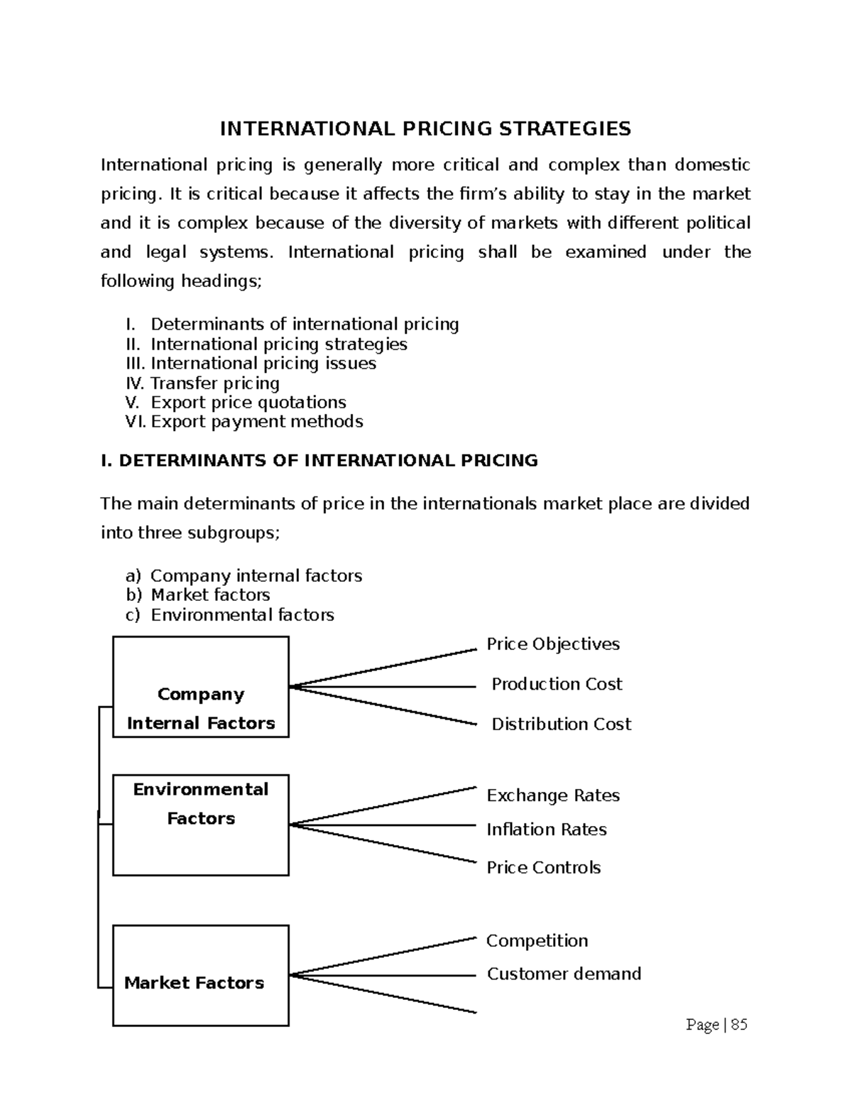 WEEK 10 International Pricing Strategies - INTERNATIONAL PRICING ...