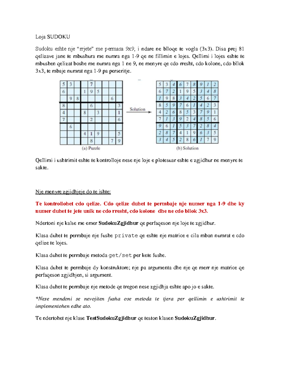 Laborator nr 4 - Lab 4 - Loja SUDOKU Sudoku eshte nje “rrjete” me ...