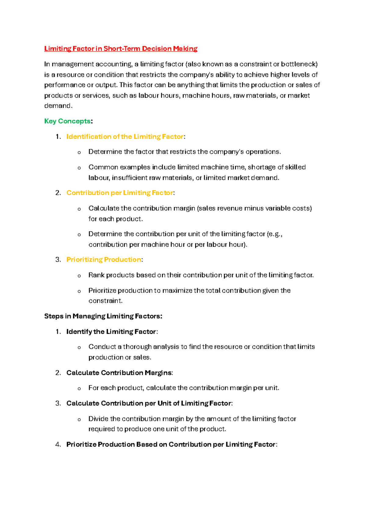 Limiting factor - This factor can be anything that limits the ...