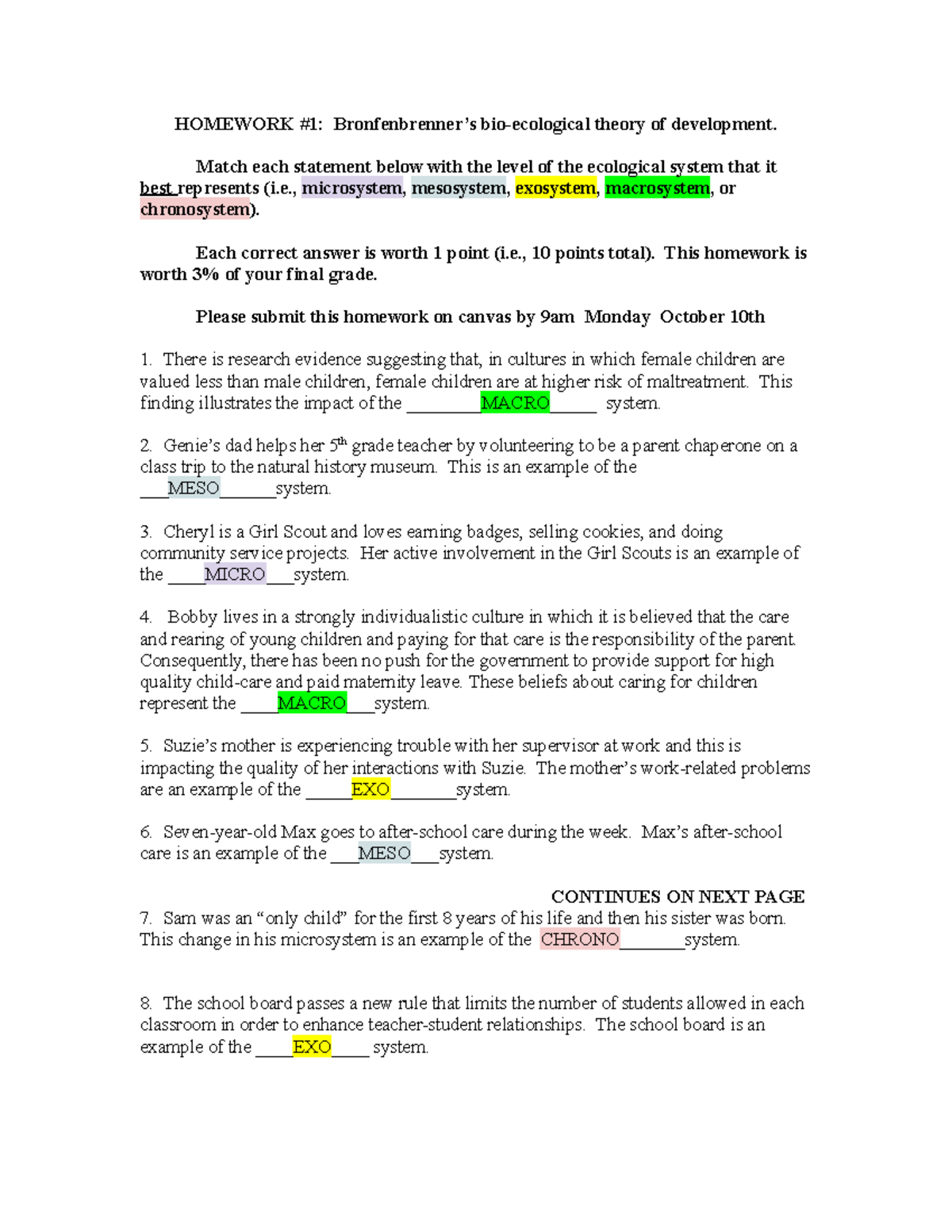 Homework #1 FALL 2022 RA.docx - HOMEWORK #1: Bronfenbrenner’s bio ...