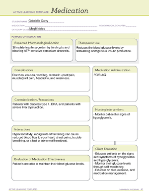Growth Hormone Inhibitor Medication Template - ACTIVE LEARNING ...