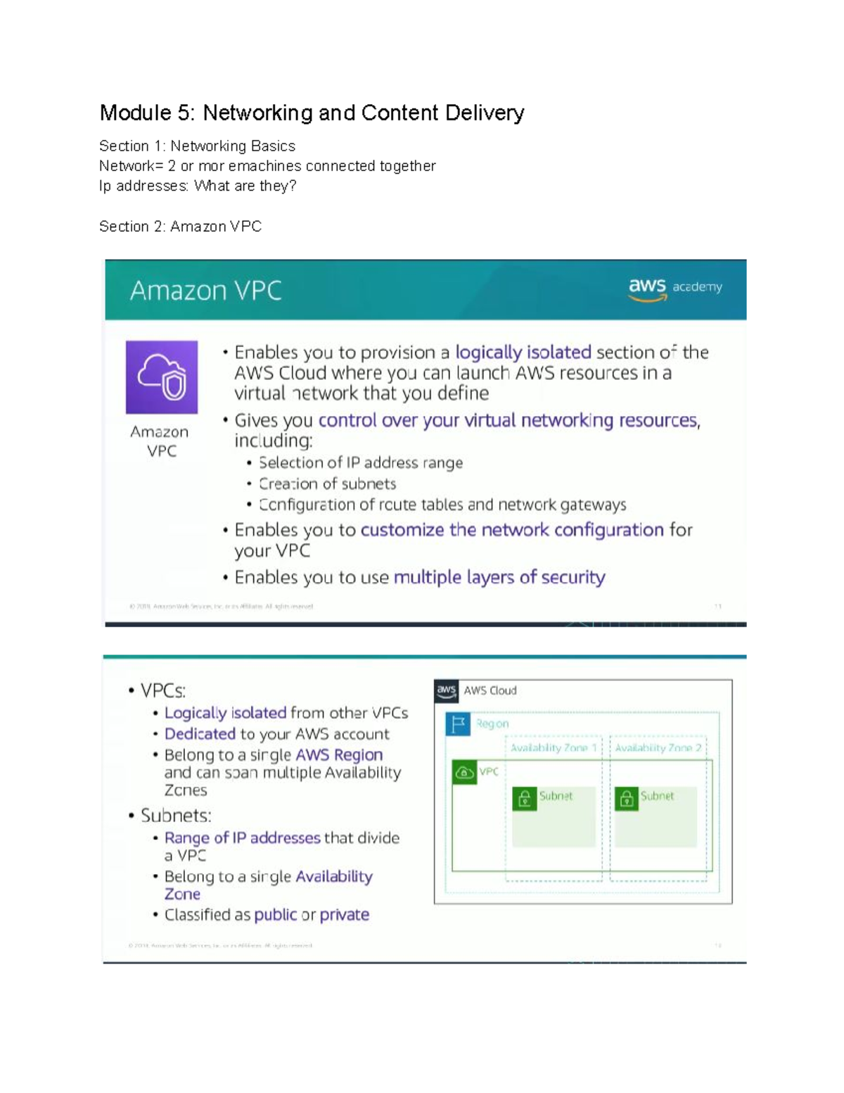 Module 5 - My own notes mixed with study material from the course ...