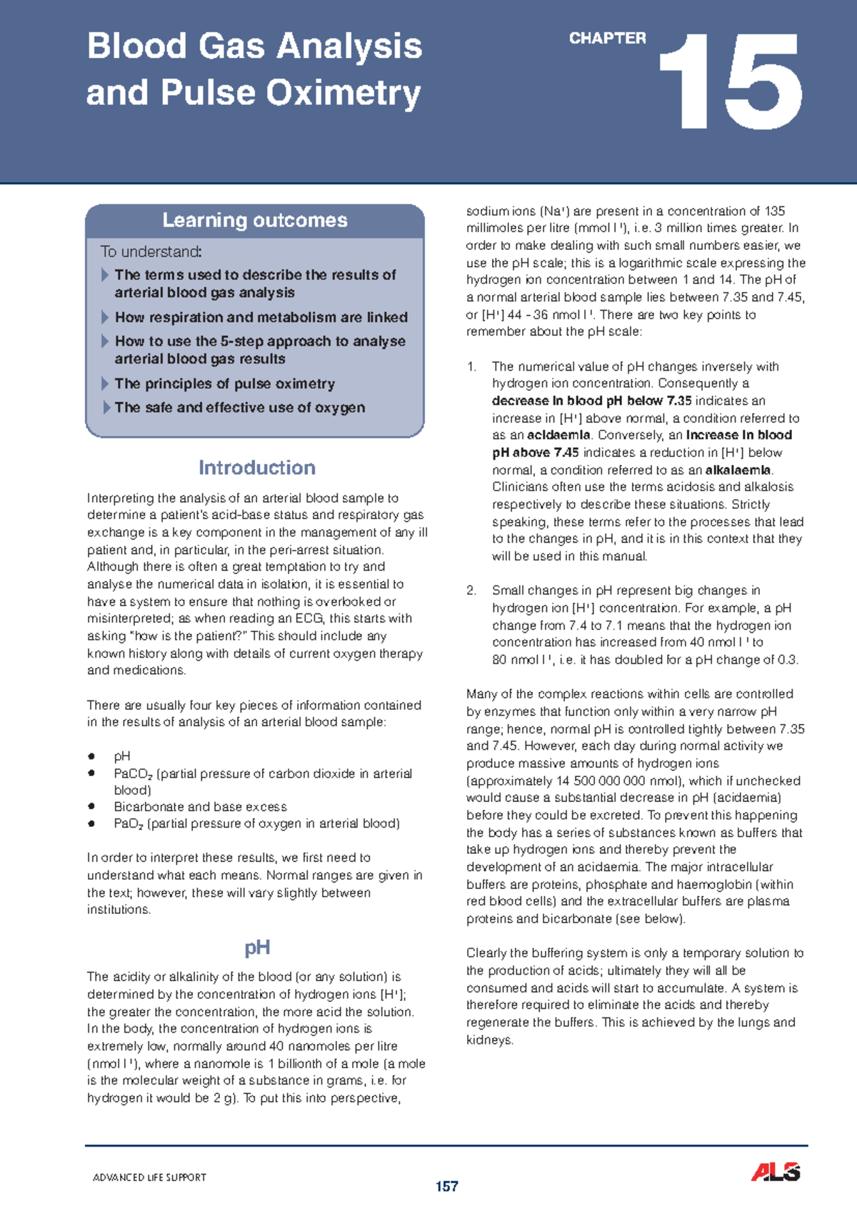 Pulse oximeter - Introduction Interpreting the analysis of an arterial ...