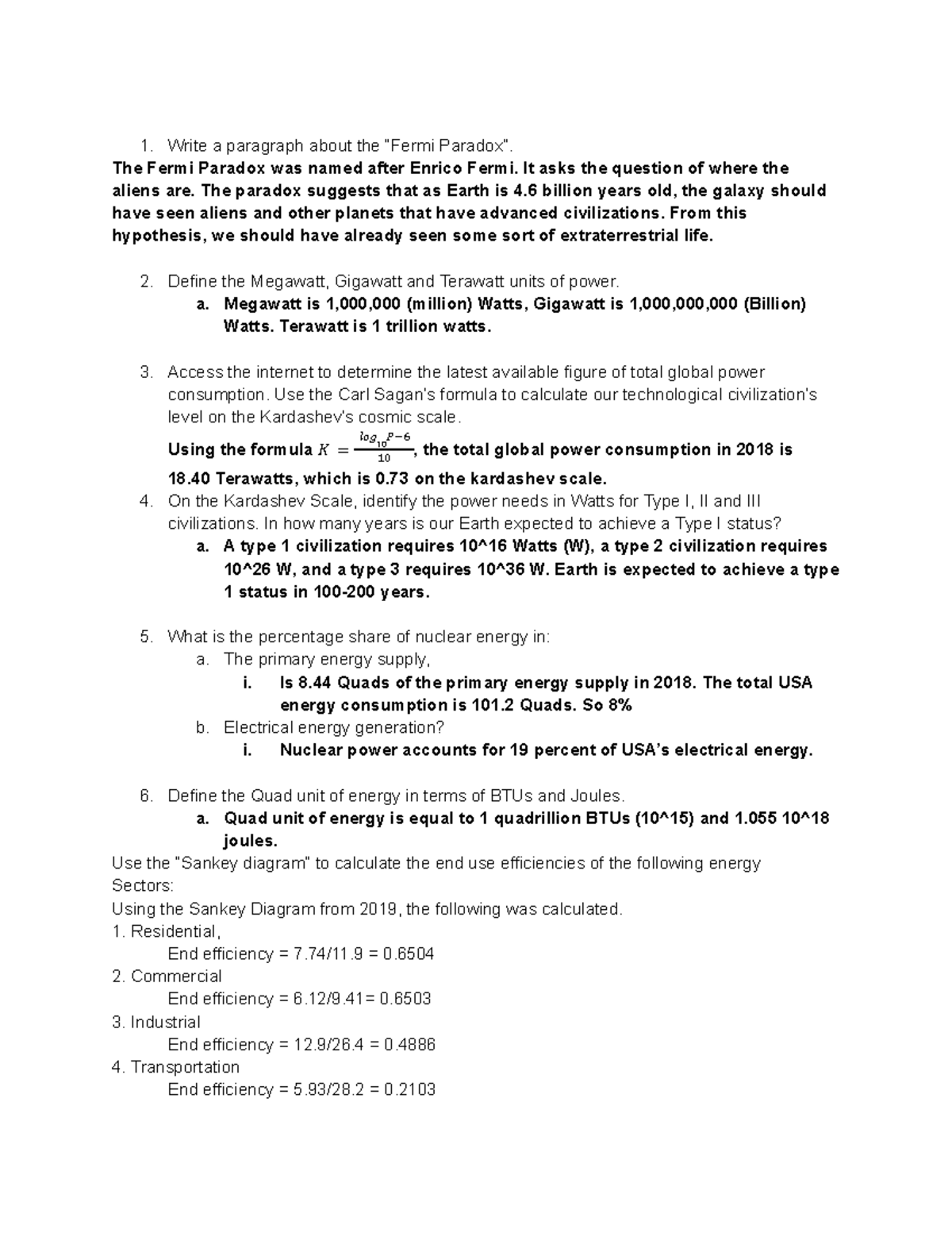 Npre 402 #1 - HW #1 - Write a paragraph about the “Fermi Paradox”. The ...