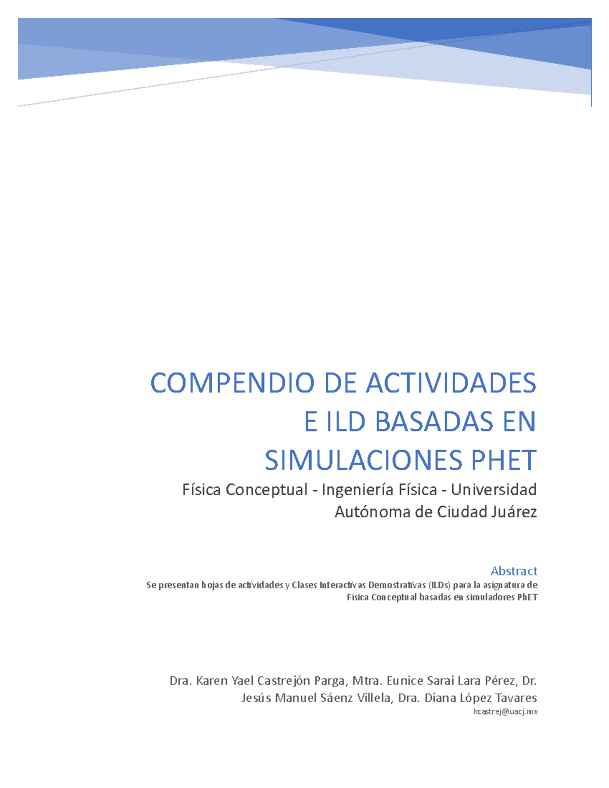 Compendio de actividades - Dra. Karen Yael Castrejón Parga, Mtra ...
