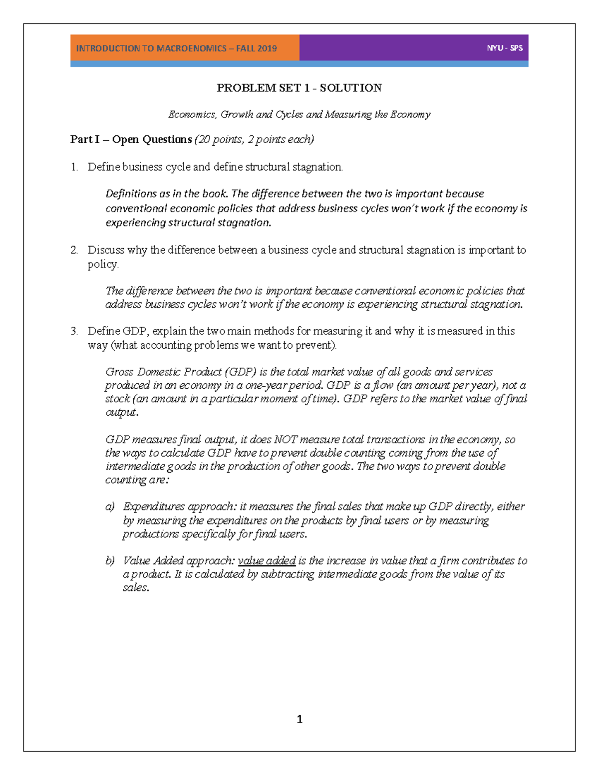 Problem Set 1 Int Macroeconomics Fall 2019 Solution Warning Tt Undefined Function 32