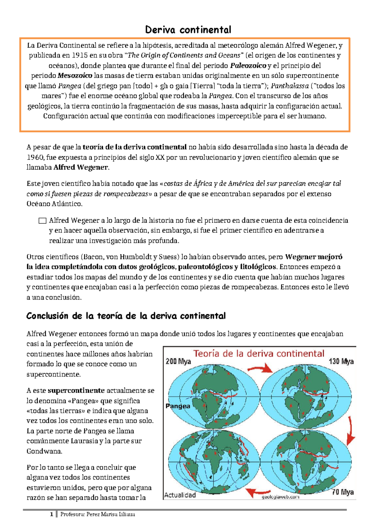 Deriva continental - la tierra se mueve - Deriva continental A pesar de ...