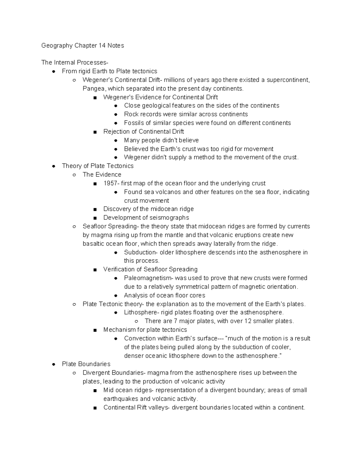 Geography Chapter 14 Notes - Geography Chapter 14 Notes The Internal ...