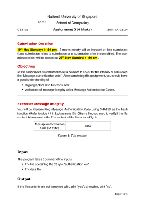 Cs2105 tut ans combined - National University of Singapore School of Computing CS2105 Tutorial 1 ...