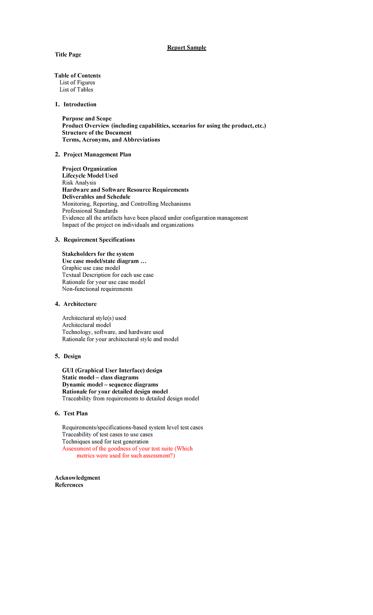 Sample-report - Sample document - Report Sample Title Page Table of ...