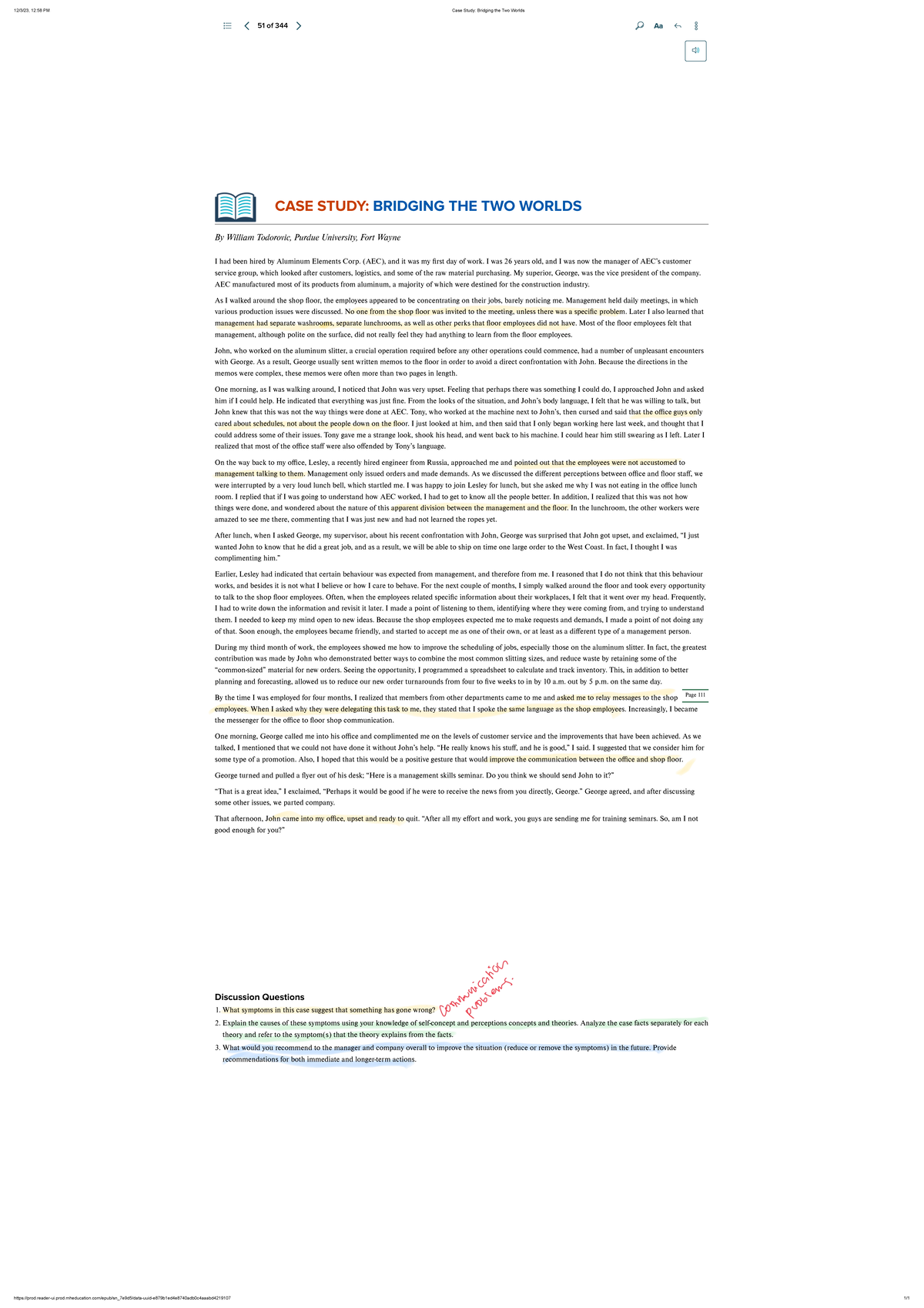 Case Study 1 Bridging the Two Worlds - 12/3/23, 12:58 PM Case Study: Bridging the Two Worlds ...