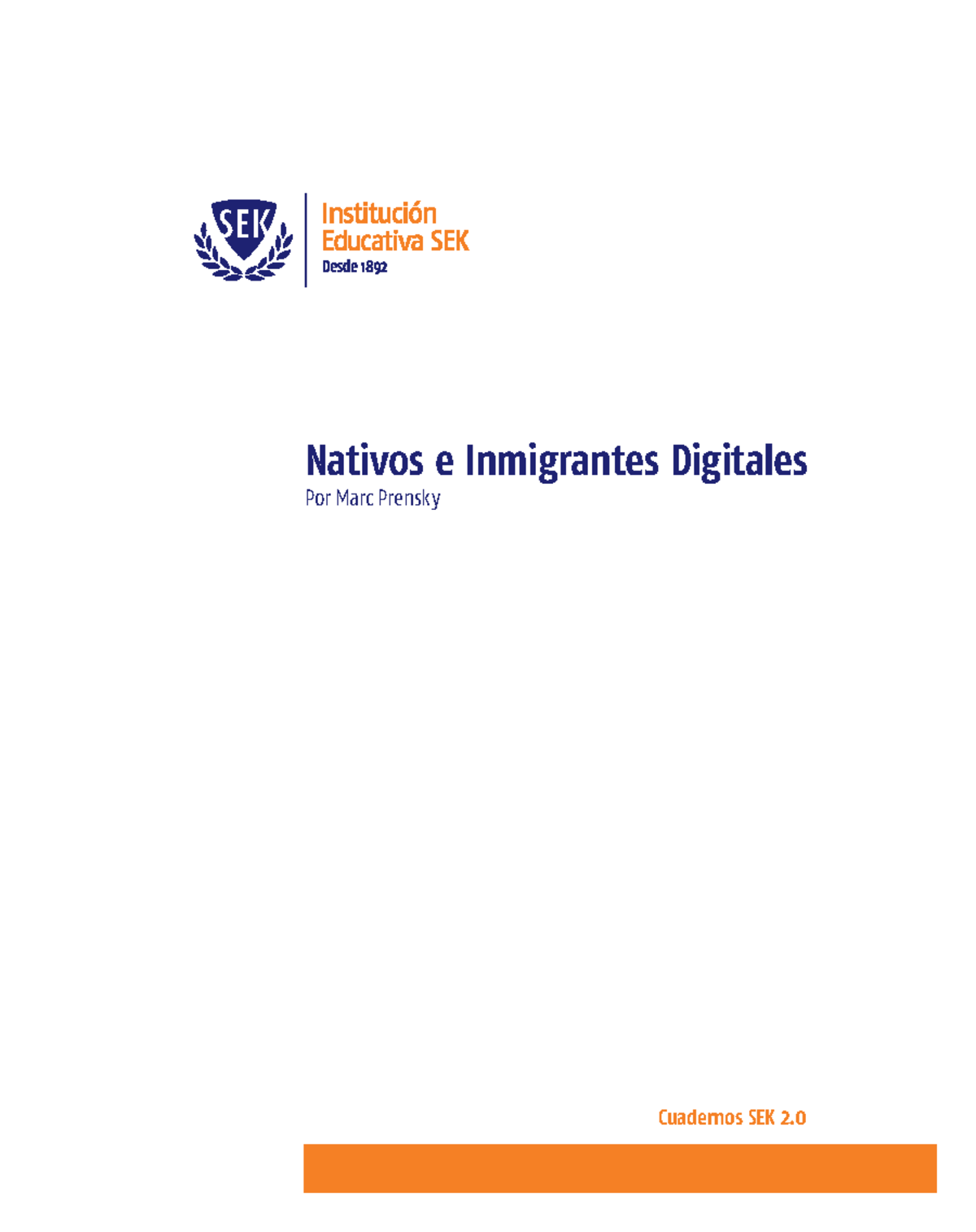 Prensky- Nativos E Inmigrantes Digitales - f Nativos e Inmigrantes ...