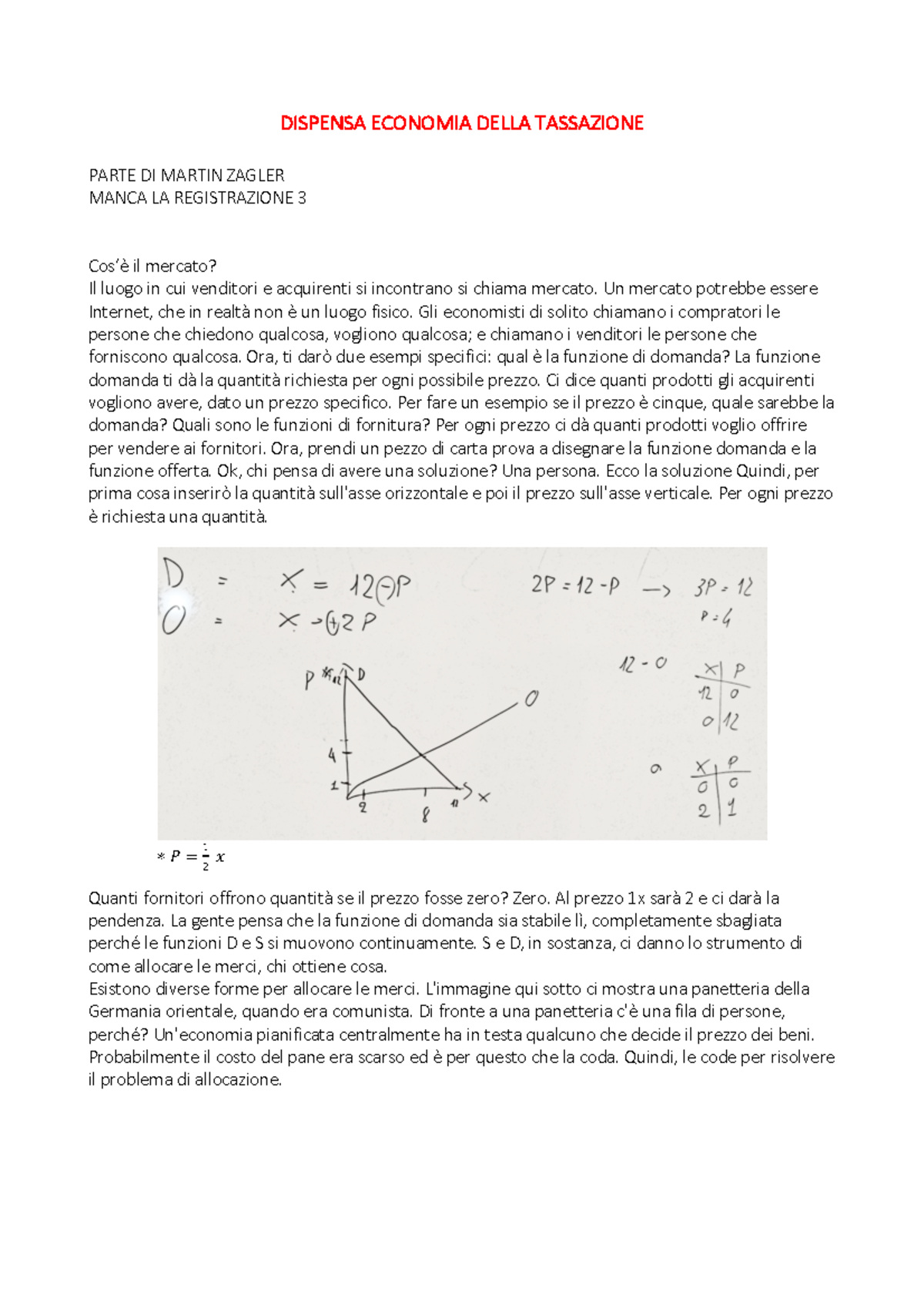 Dispensa tassazione prima parte - DISPENSA ECONOMIA DELLA TASSAZIONE ...