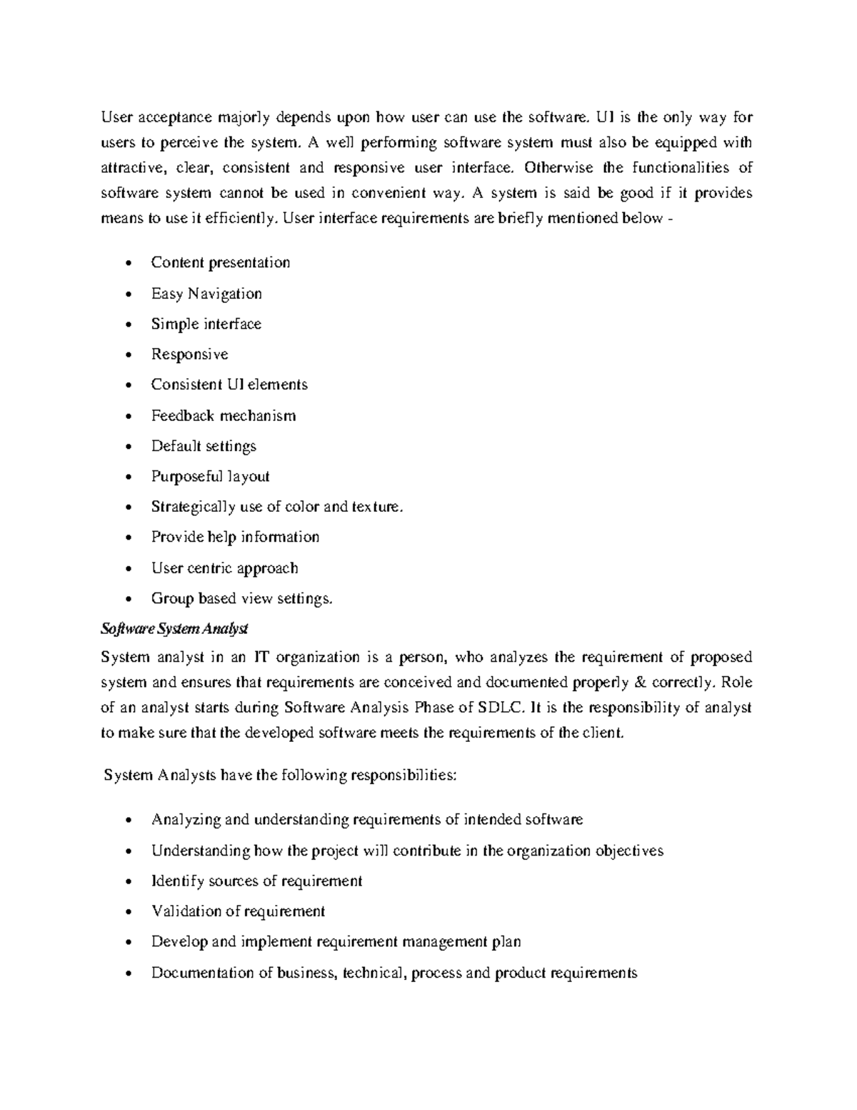 Lecture on software engineering-23-45 - User acceptance majorly depends ...