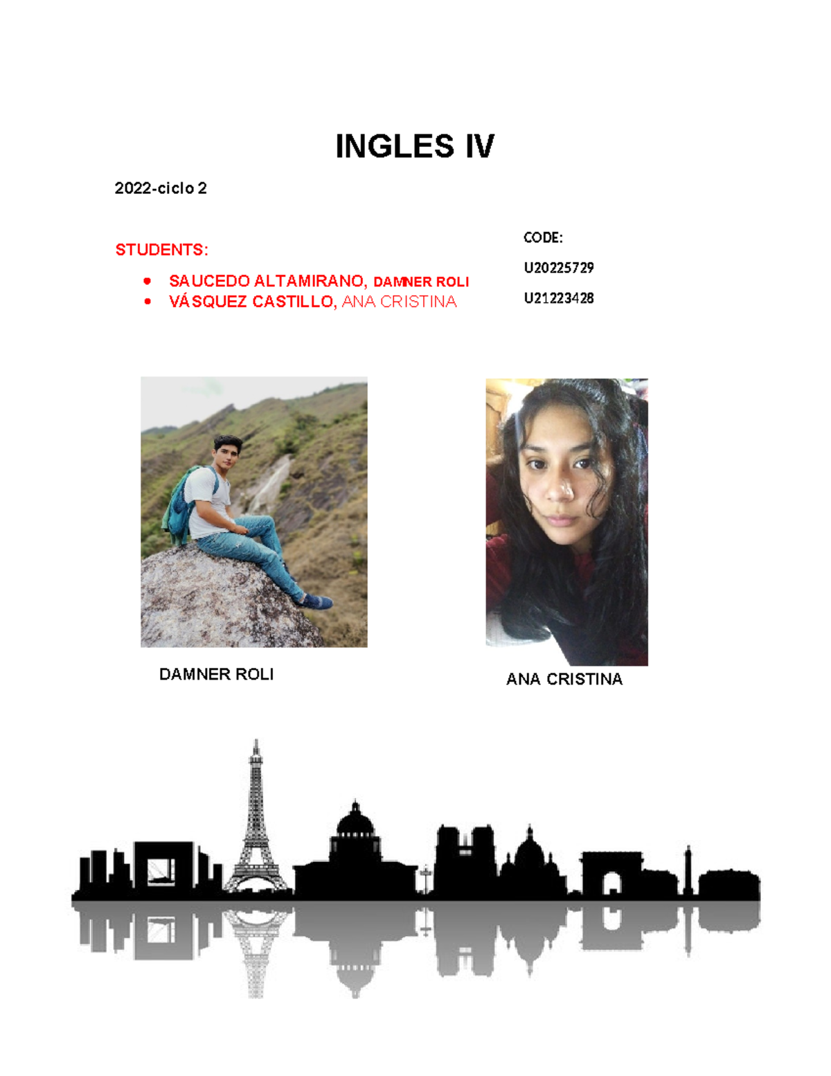 Saucedo Altamirano, Damner ROLI - Vásquez Castillo, ANA Cristina Ingles ...