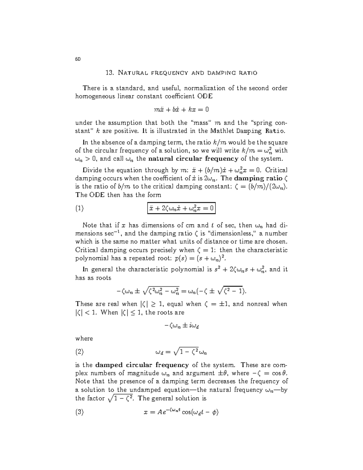 Natural Frequency and Damping Ratio - 60 Natural frequency and damping ...