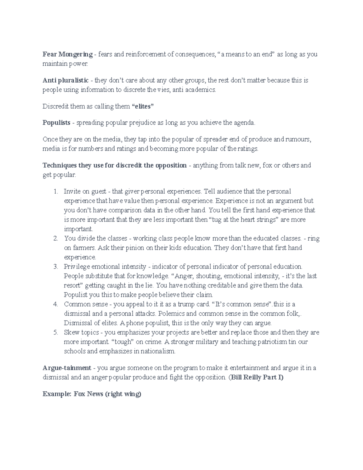 Scs lecture 12 exam review - Fear Mongering - fears and reinforcement ...