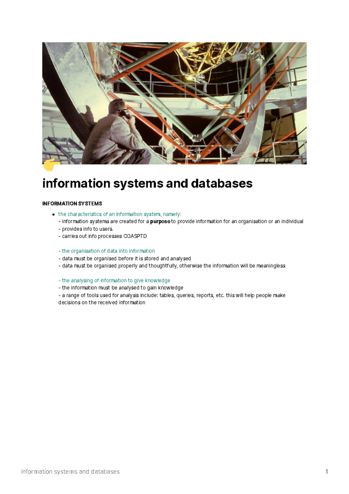 Information systems and databases - 7 information systems and databases ...