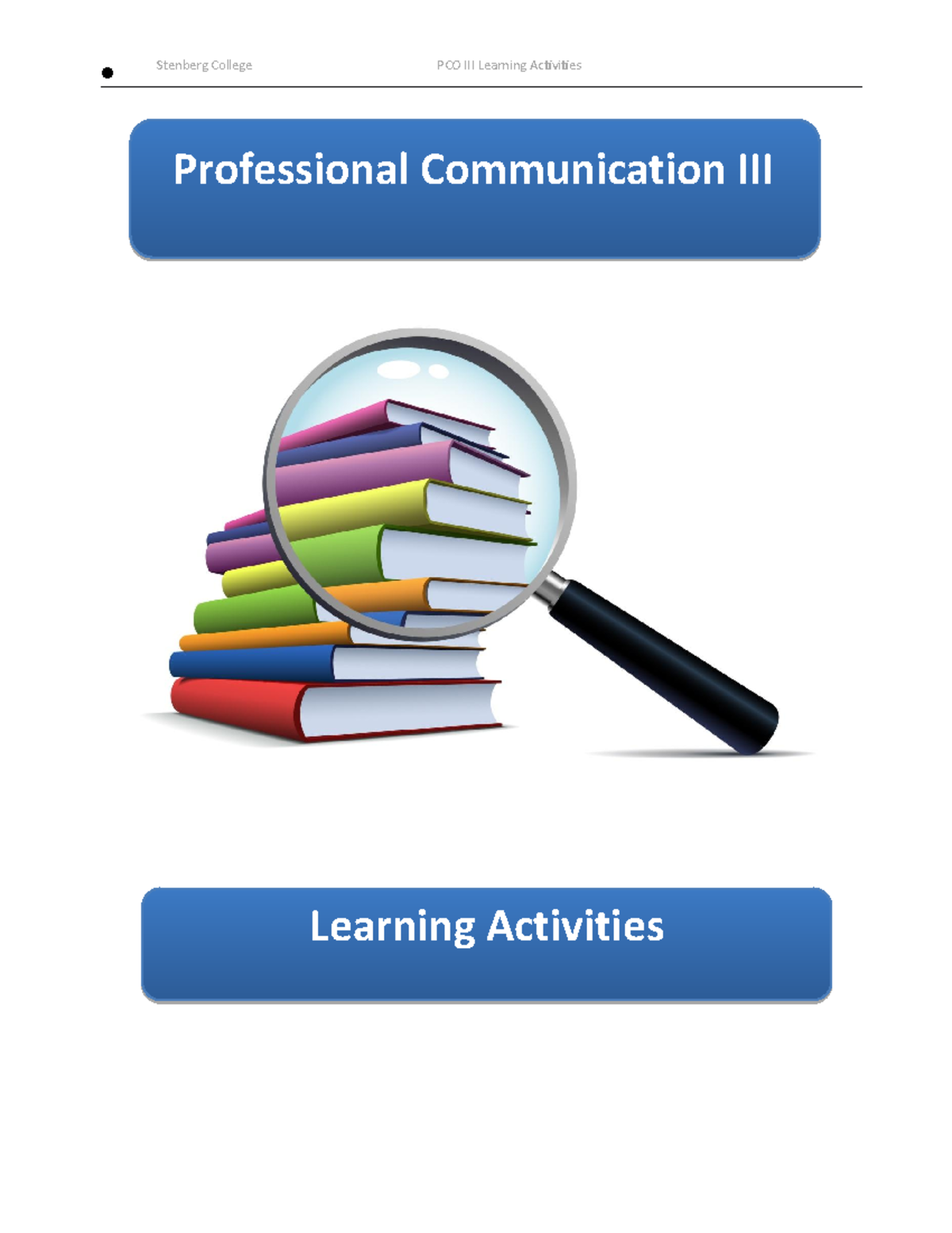 PCO III Session 2 Learning Activities Student - Professional ...