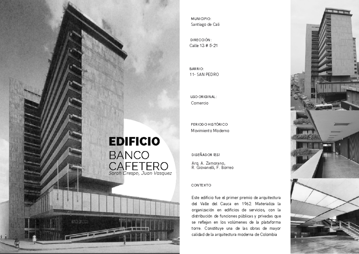 análisis banco cafetero Cali - EDIFICIO BANCO CAFETERO Sarah Crespo ...