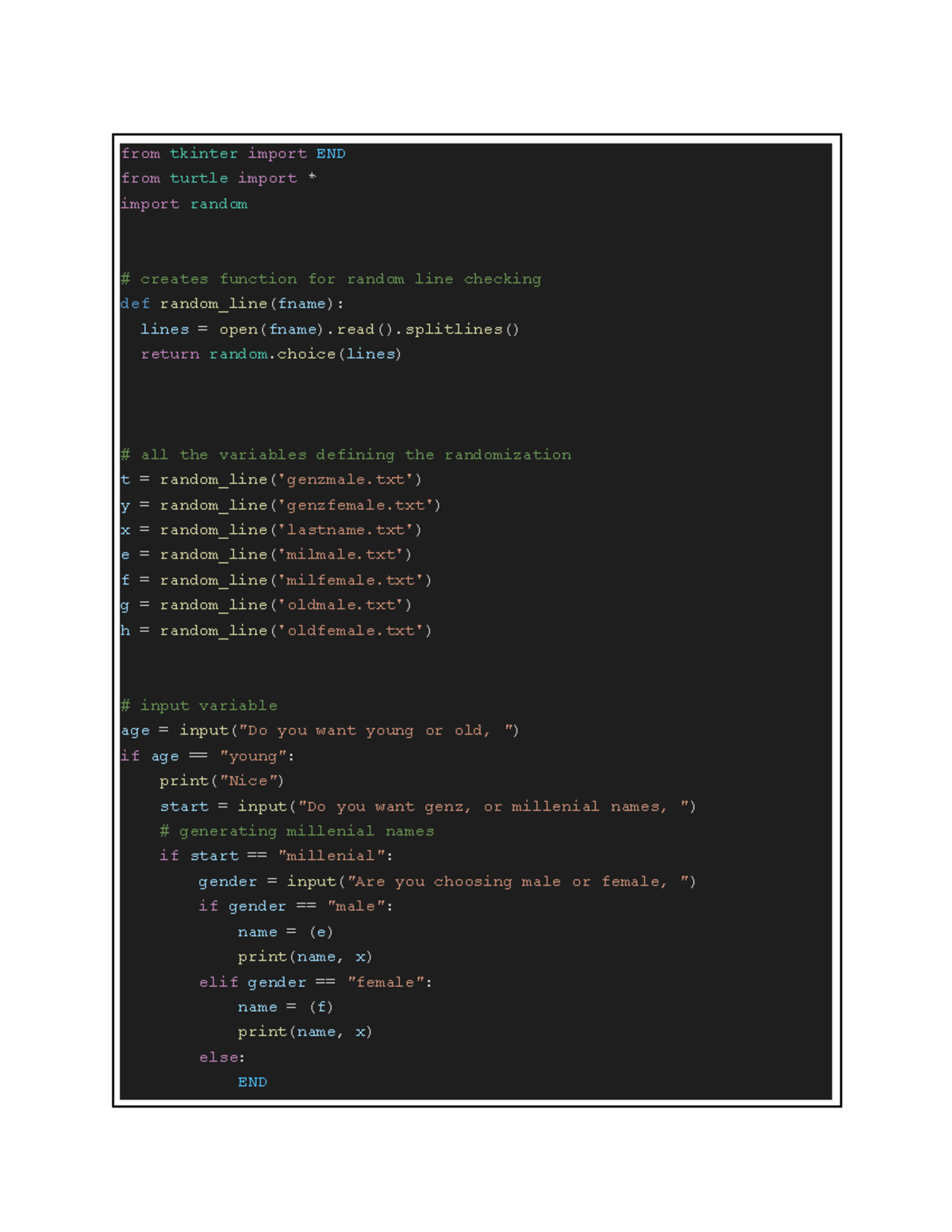 Create task code submit - from tkinter import END from turtle import ...